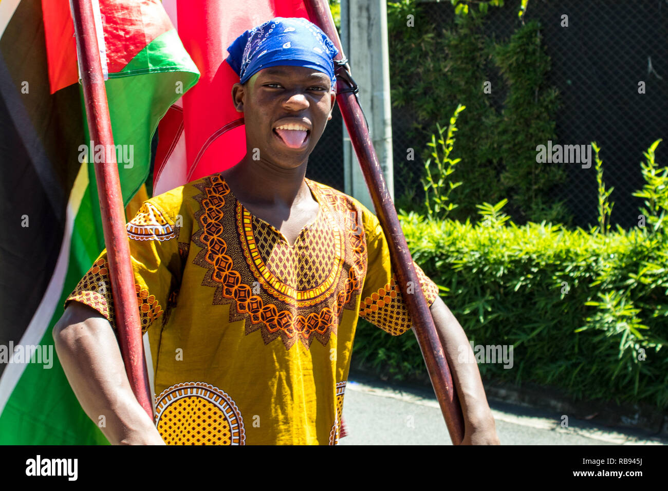 Mozambiquean flag hi-res stock photography and images - Alamy