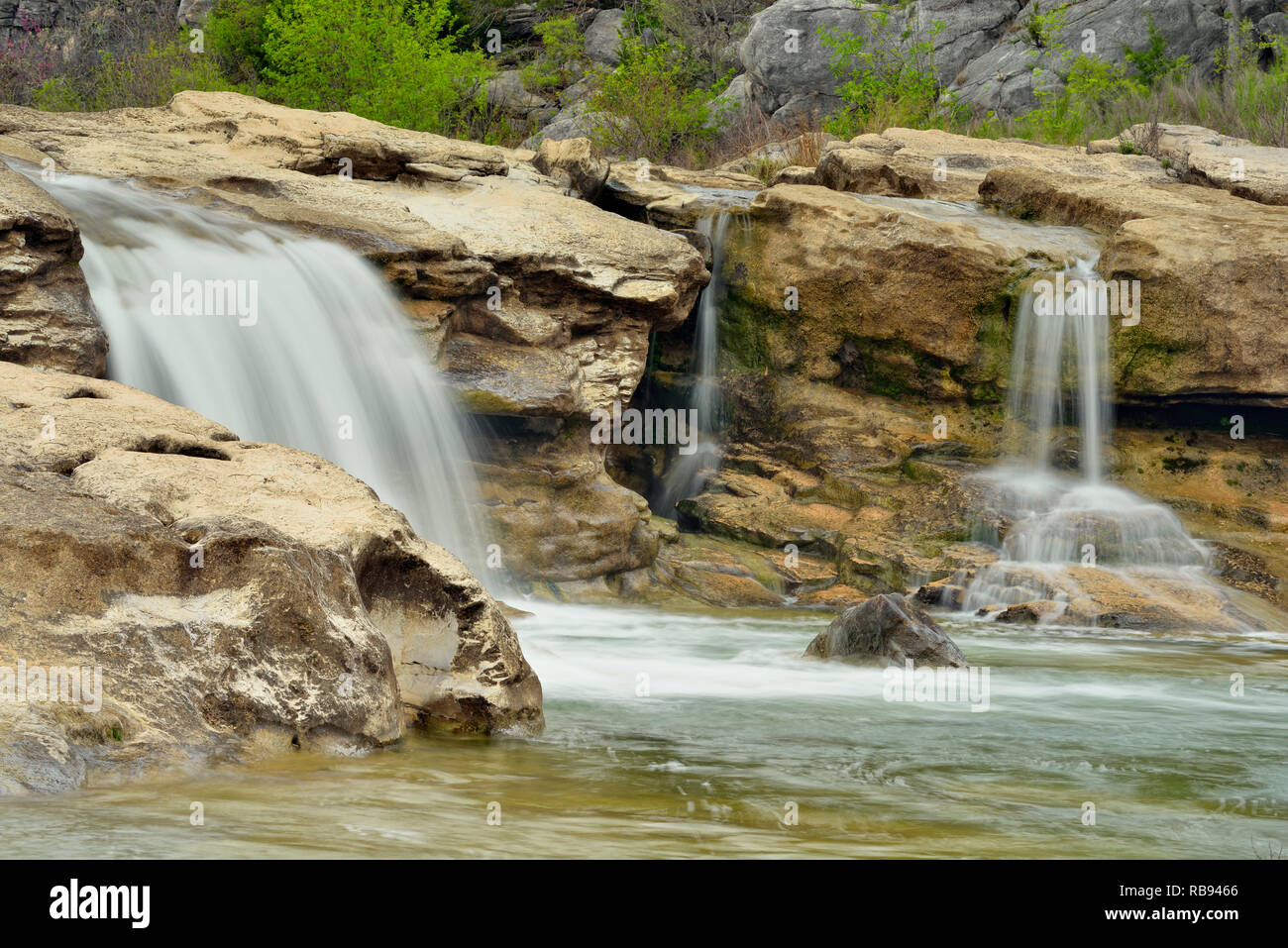 Waterfalls on the Pedernales River, Pedernales Falls State Park, Texas ...