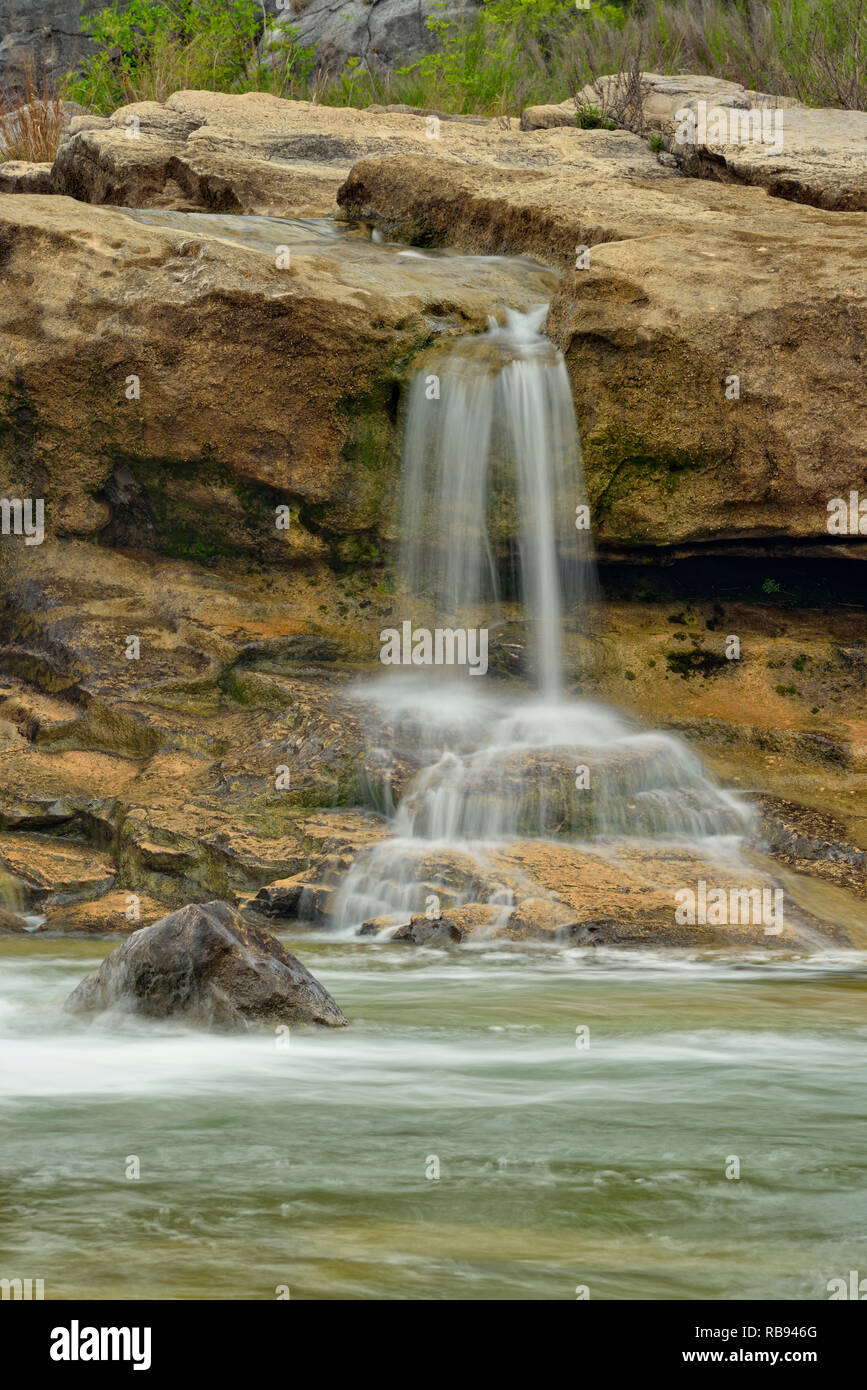 Waterfalls on the Pedernales River, Pedernales Falls State Park, Texas ...