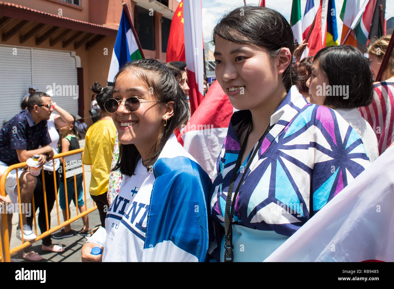 A photo of two international students celebrating the independence of ...