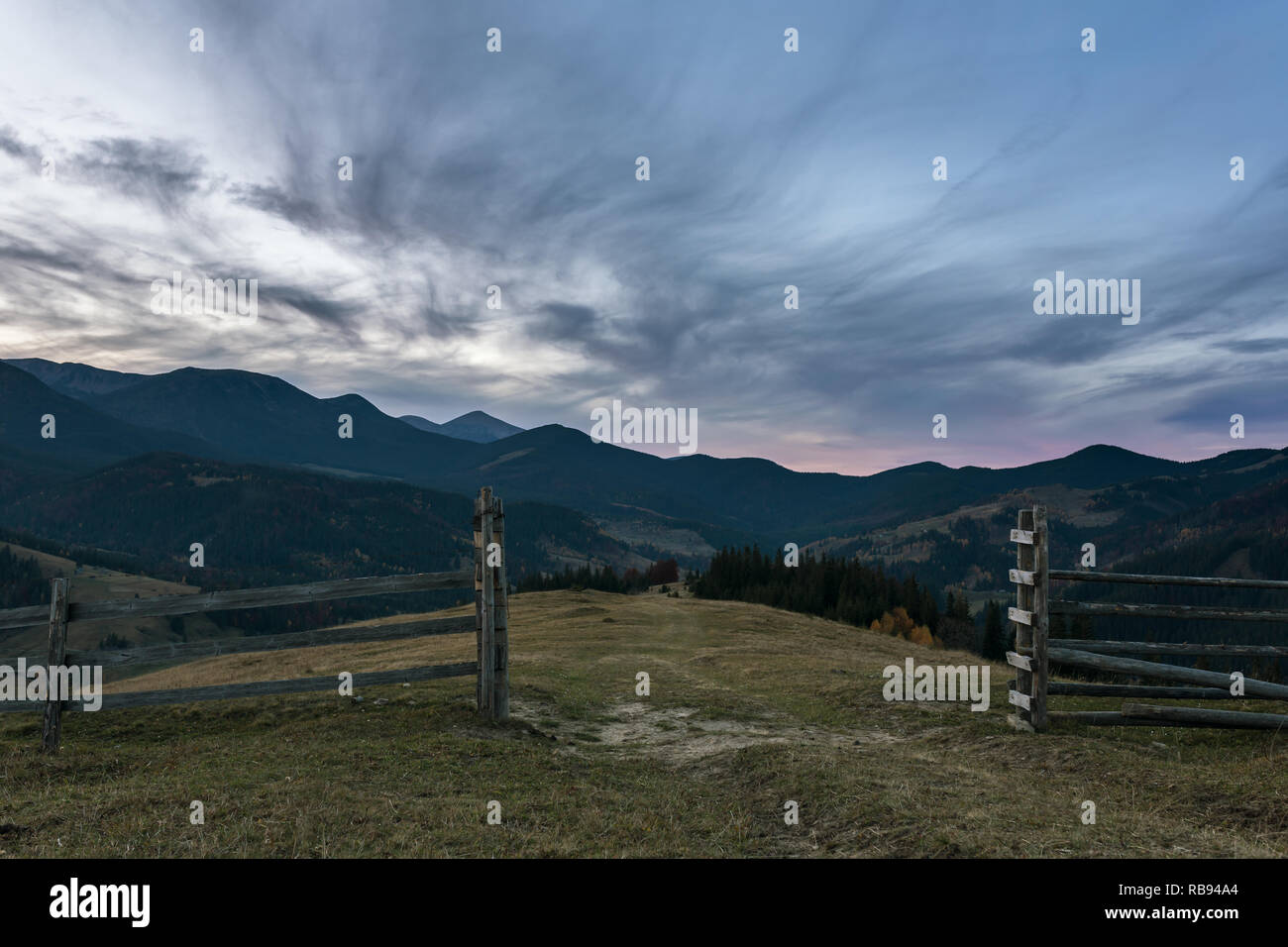 Beautiful summer carpathian mountain country view ukraine hi-res stock ...