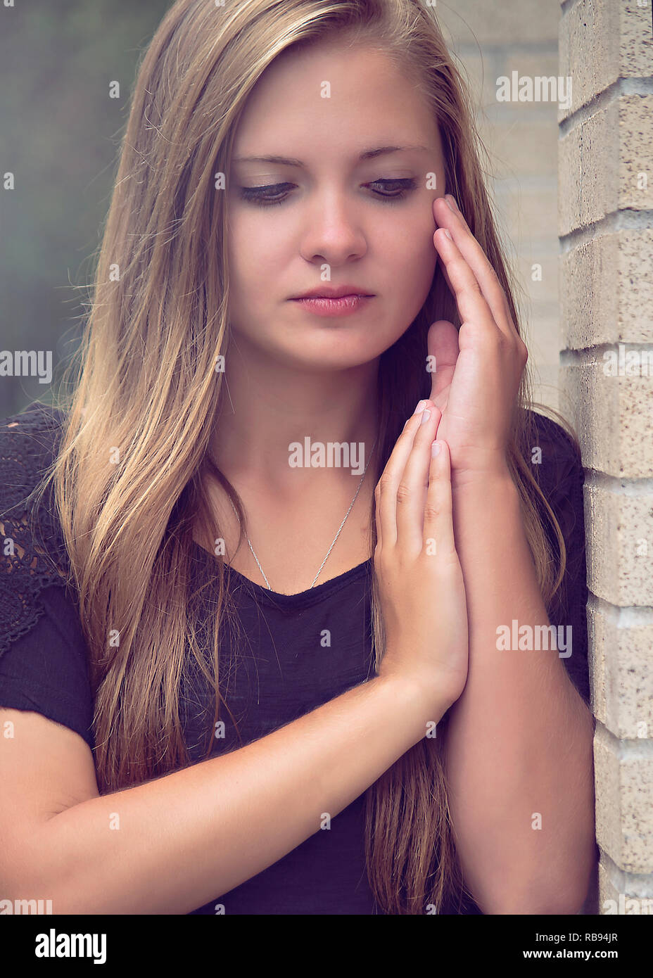 Black and White Covered Girl Stock Photo - Alamy