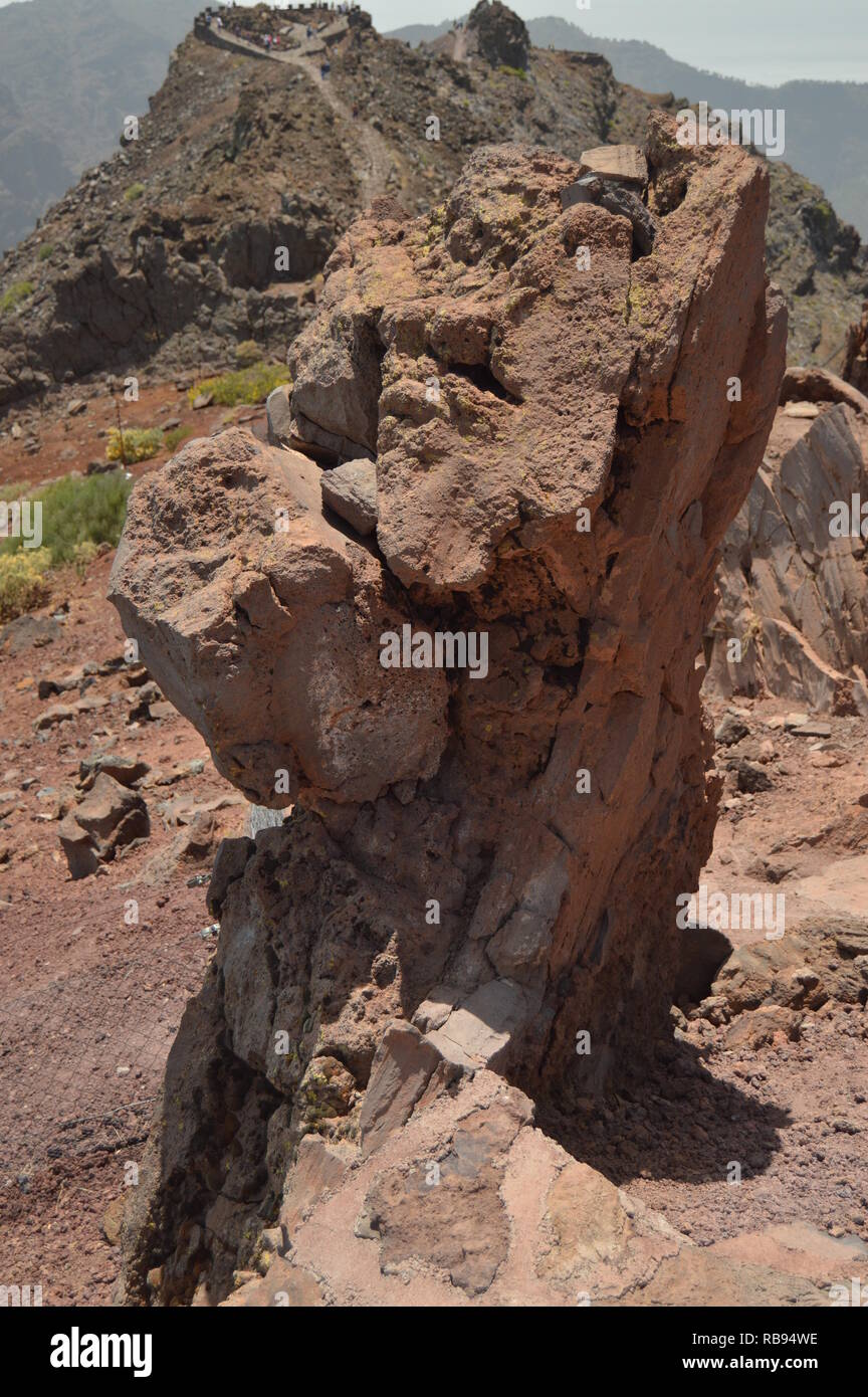 Large Basaltic Rock In The Caldera De Taburiente National Park. Travel ...