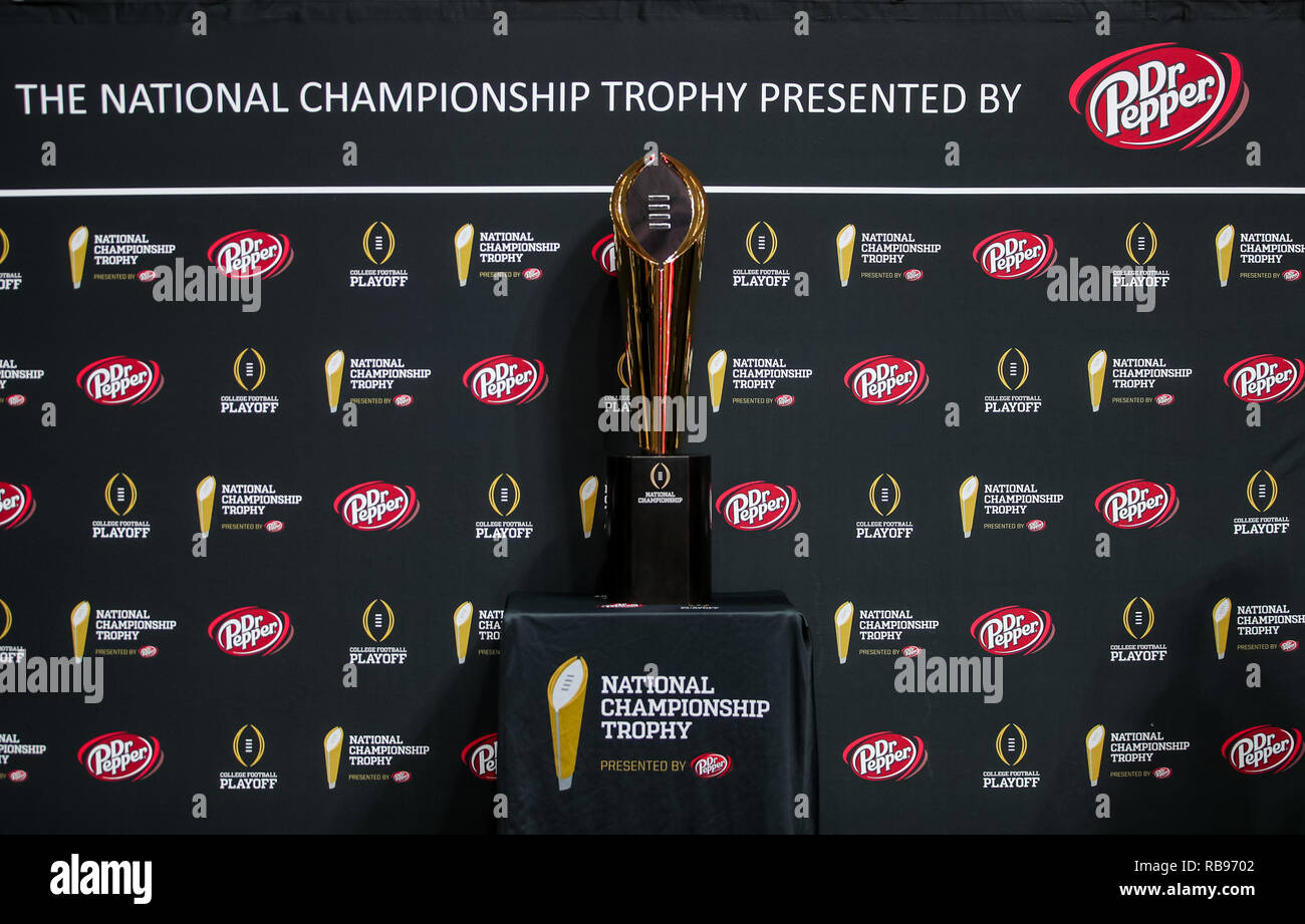 College football playoff national championship trophy hi-res stock ...