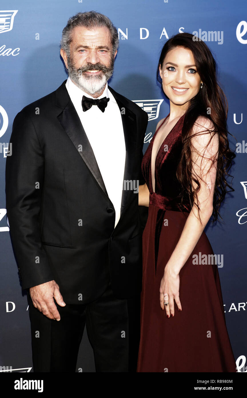 Mel Gibson and his girlfriend Rosalind Ross attending The Art of Elysium's 12th Annual ...