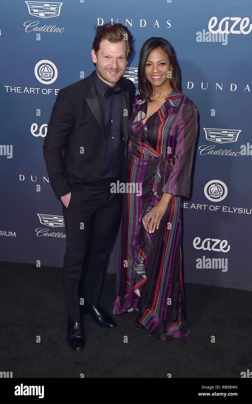 Los Angeles, California. 5th Jan, 2019. Jared Lehr and Cisely Saldana ...