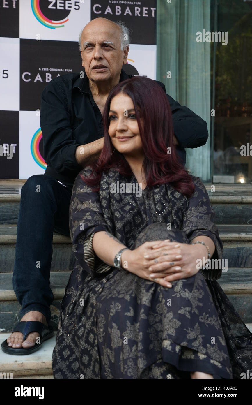 Mumbai, India. 7th January, 2019. Bollywood actor Puja Bhatt his faher ...