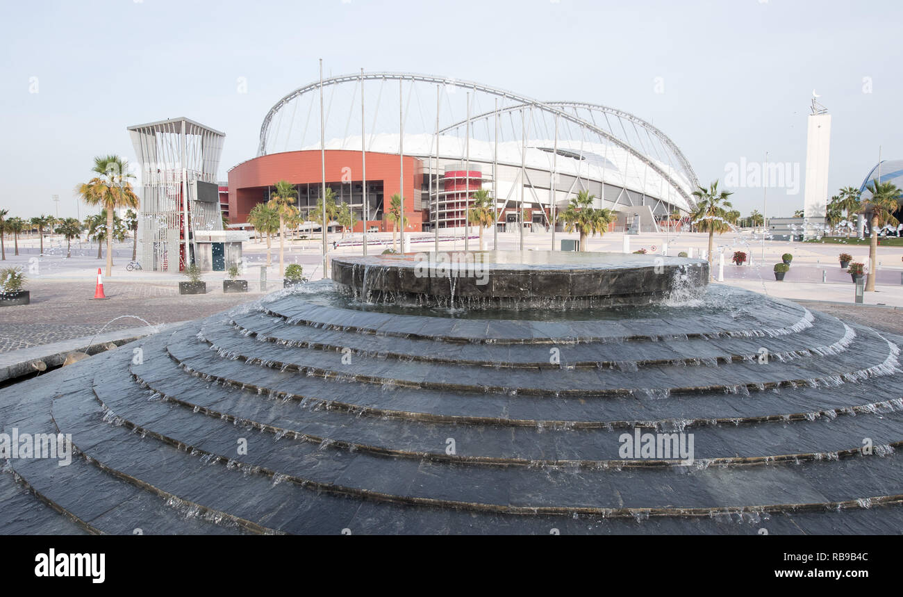 Doha, Qatar. 07th Jan, 2019. The Khalifa International Stadium in the ...