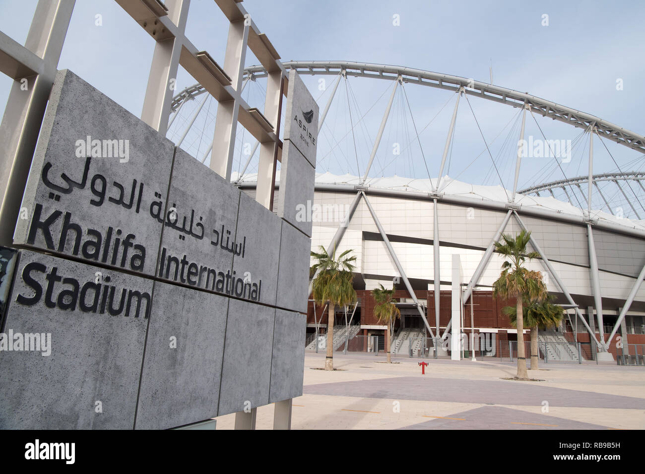Doha, Qatar. 07th Jan, 2019. The Khalifa International Stadium in the ...