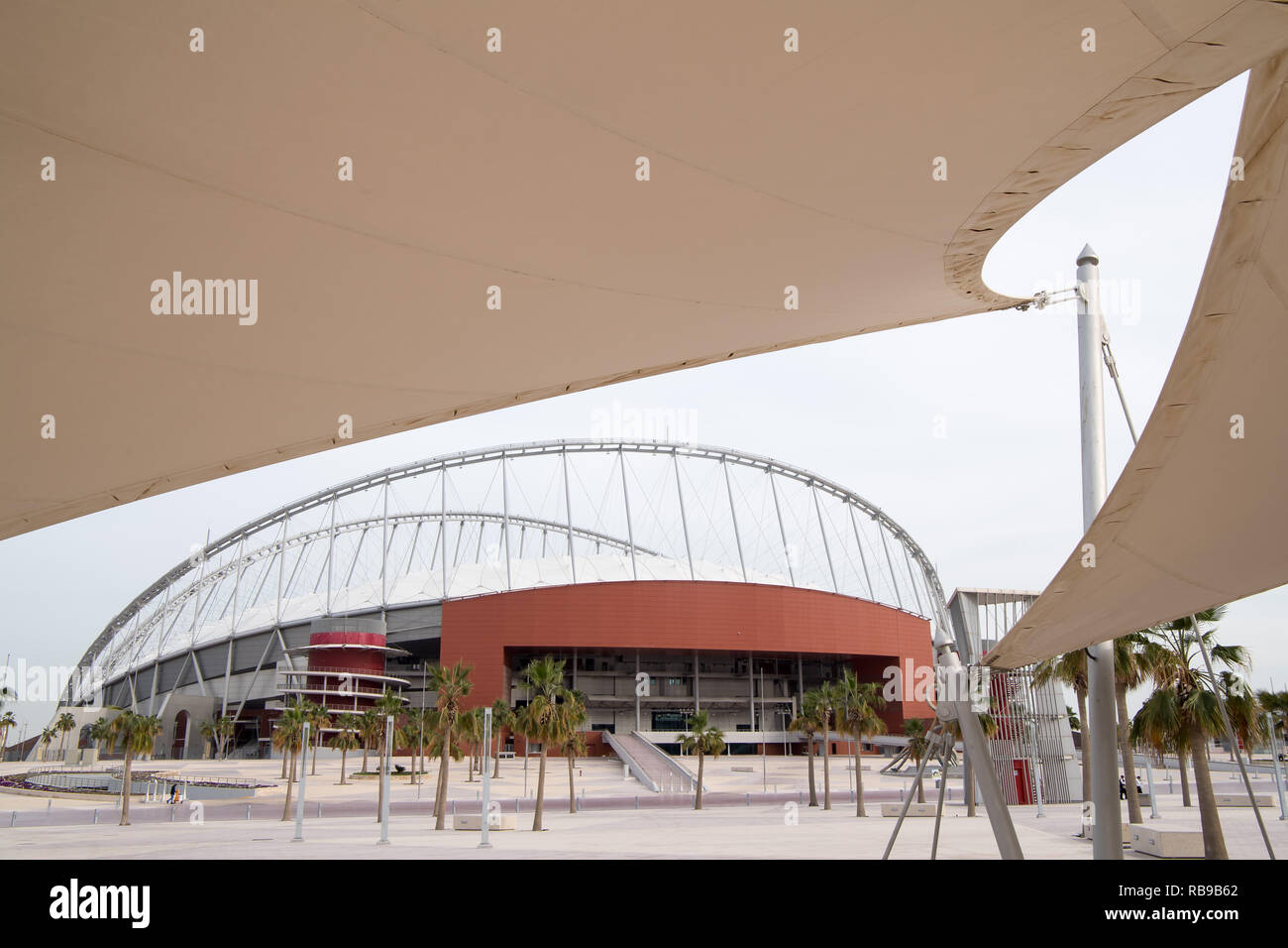 Doha, Qatar. 07th Jan, 2019. The Khalifa International Stadium in the ...