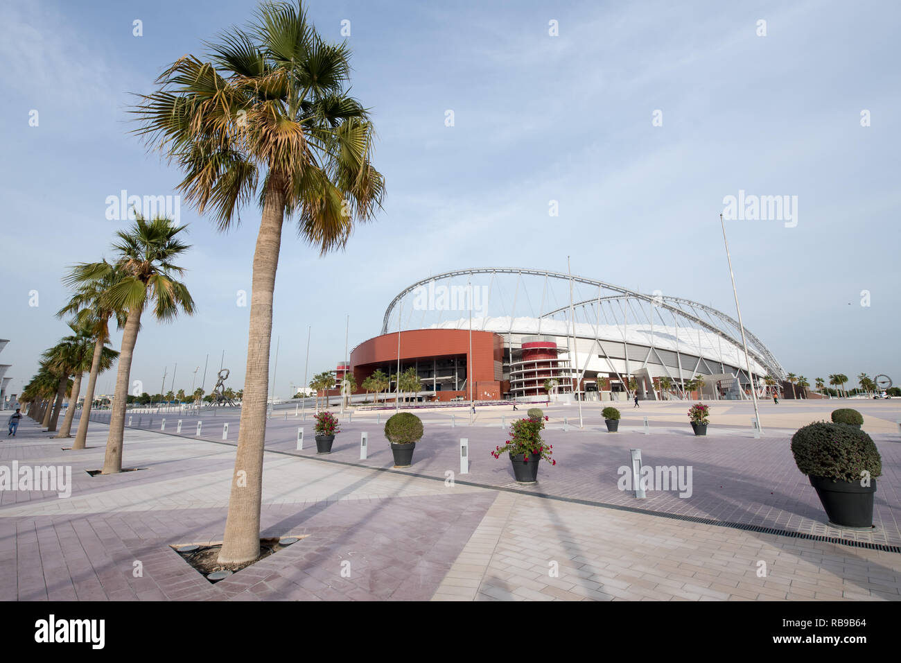 Doha, Qatar. 07th Jan, 2019. The Khalifa International Stadium in the ...