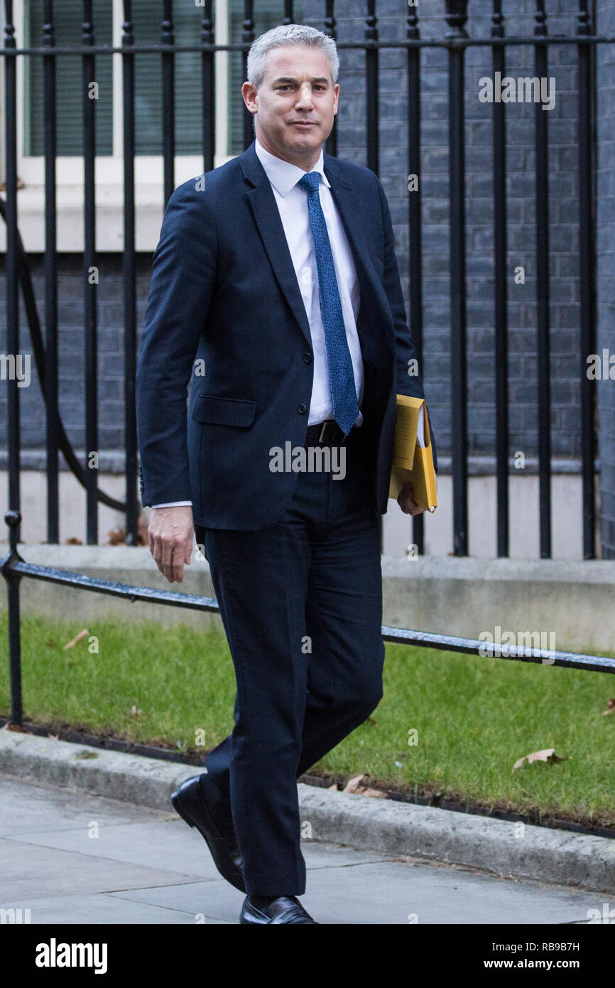 London, UK. 8th January, 2019. Stephen Barclay MP, Secretary of State ...