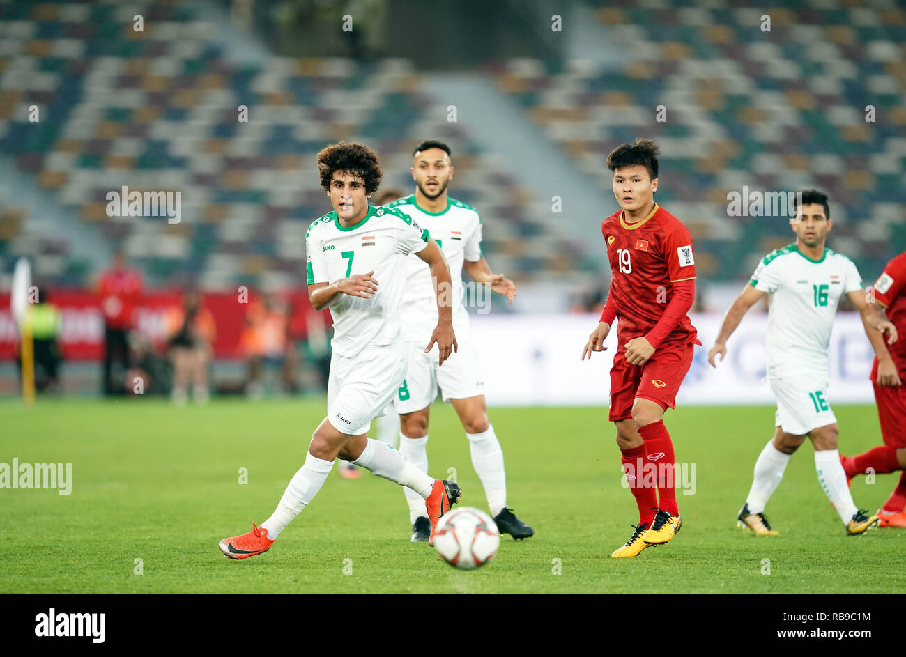 January 8, 2019 : Safaa Hadi of Iraq during Iraq v Vietnam at the Zayed ...