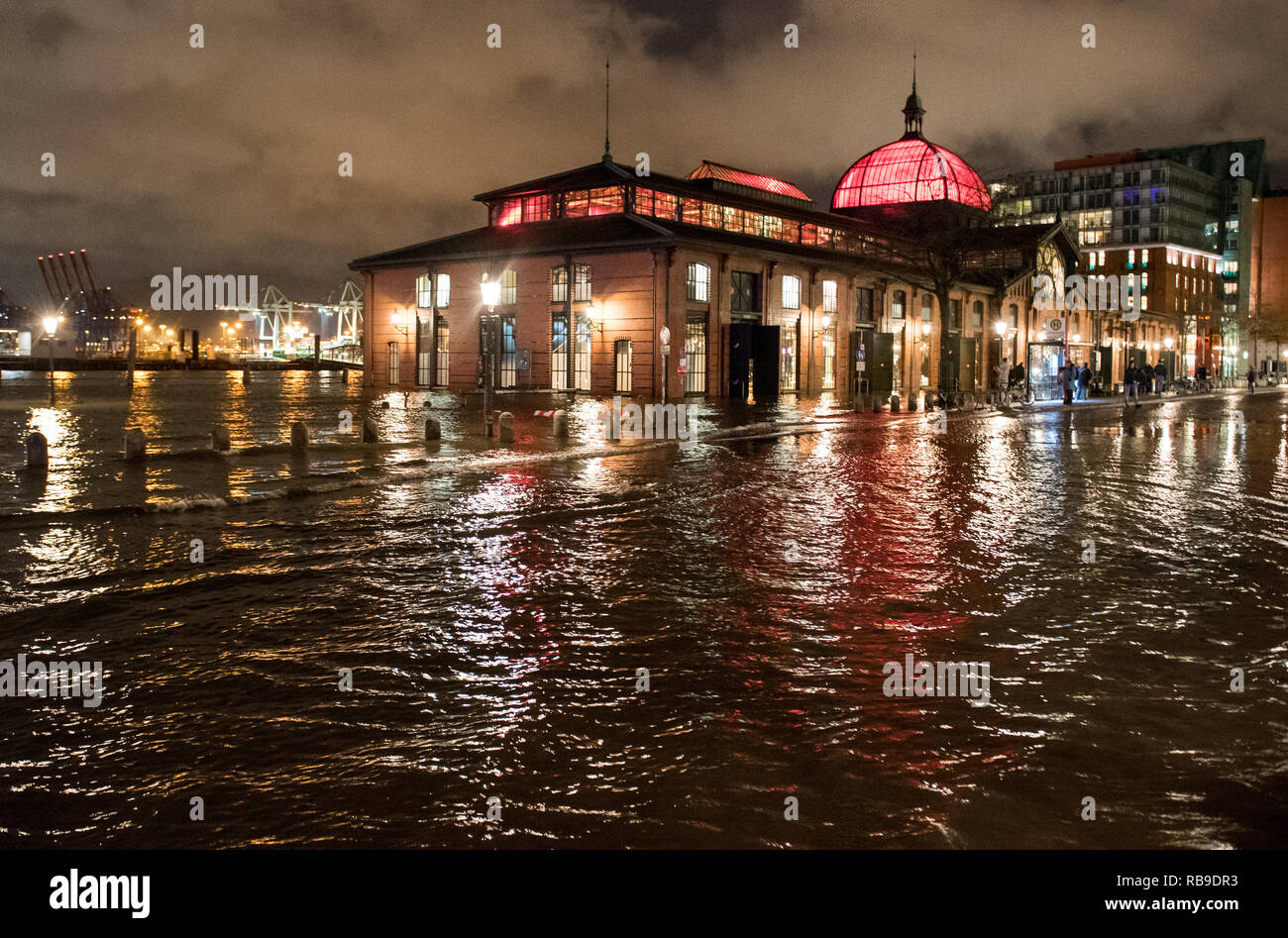 Hamburg, Germany. 08th Jan, 2019. The fish market with the fish auction ...