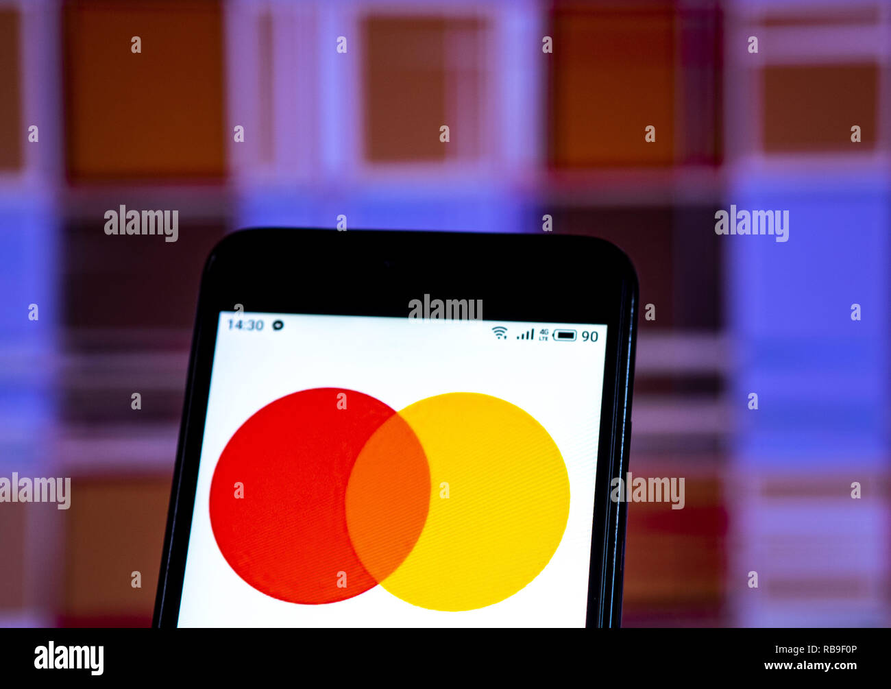 January 8, 2019 - Kiev, Ukraine - Mastercard new logo seen displayed on ...