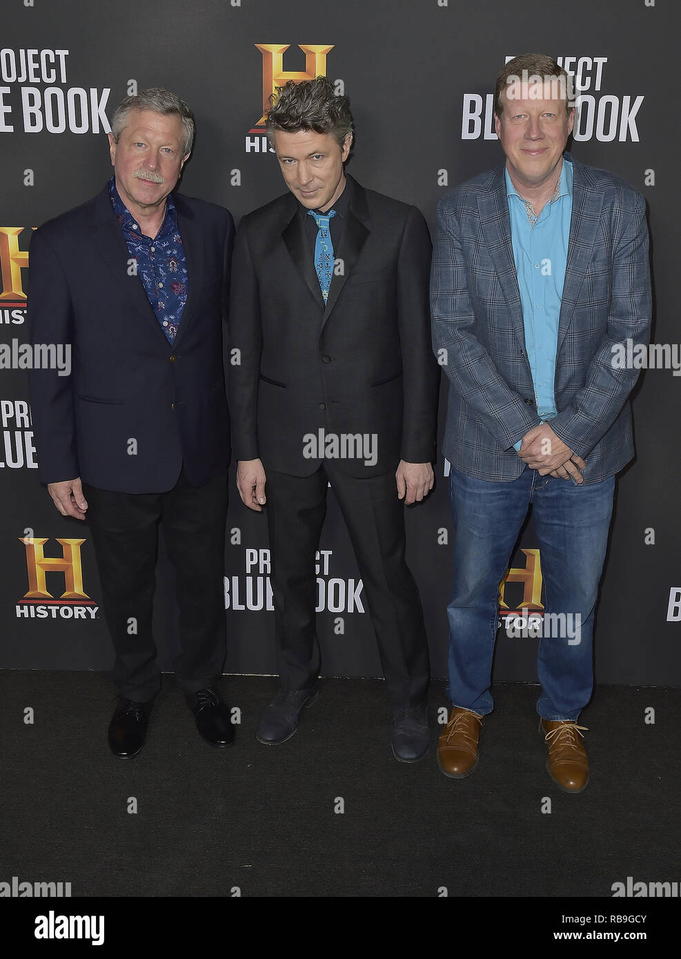 Los Angeles, California, USA. 3rd Jan, 2019. Joel Hynek, Aidan Gillen ...
