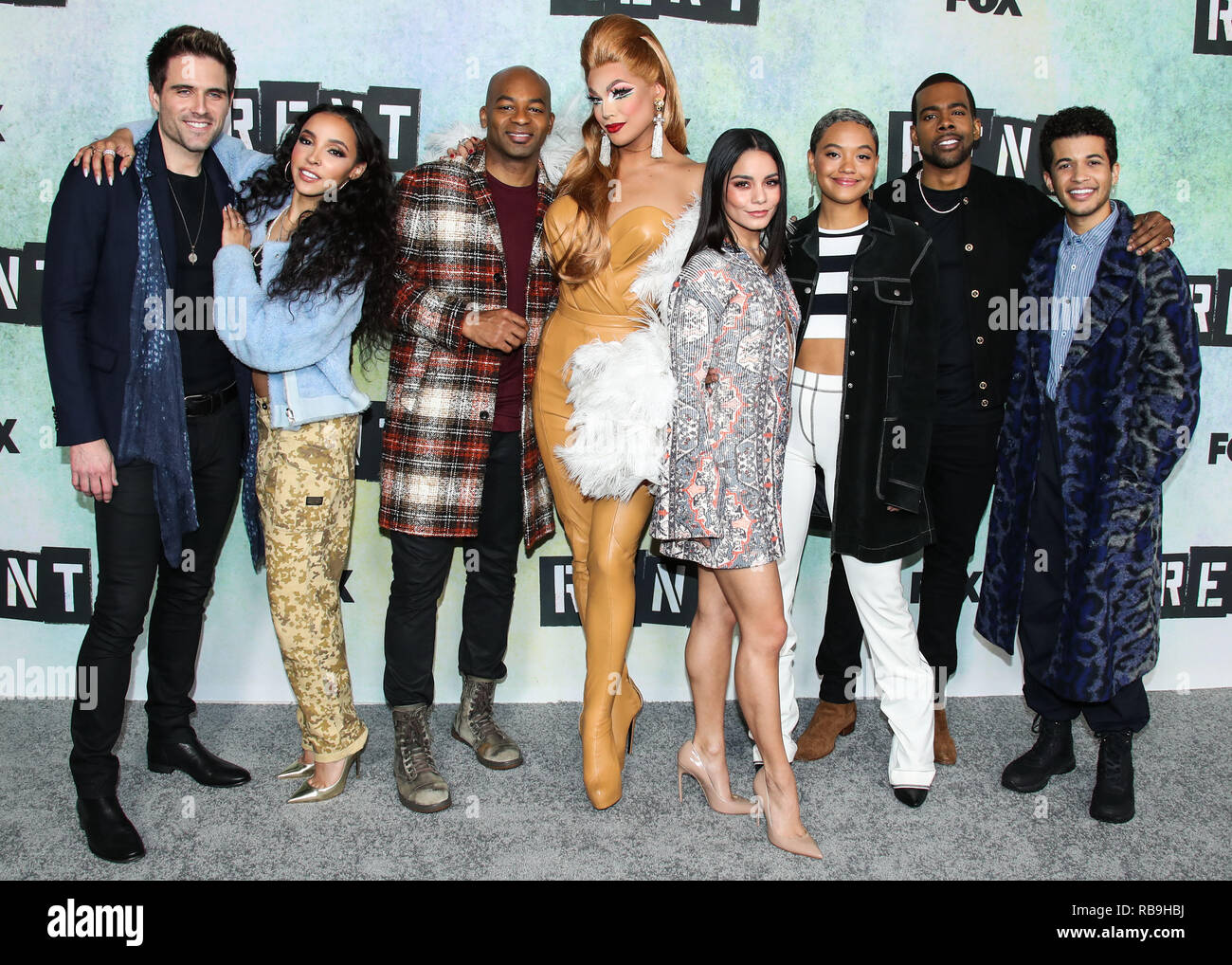 Los Angeles, California, USA. 8th January, 2019. Brennin Hunt, Tinashe ...