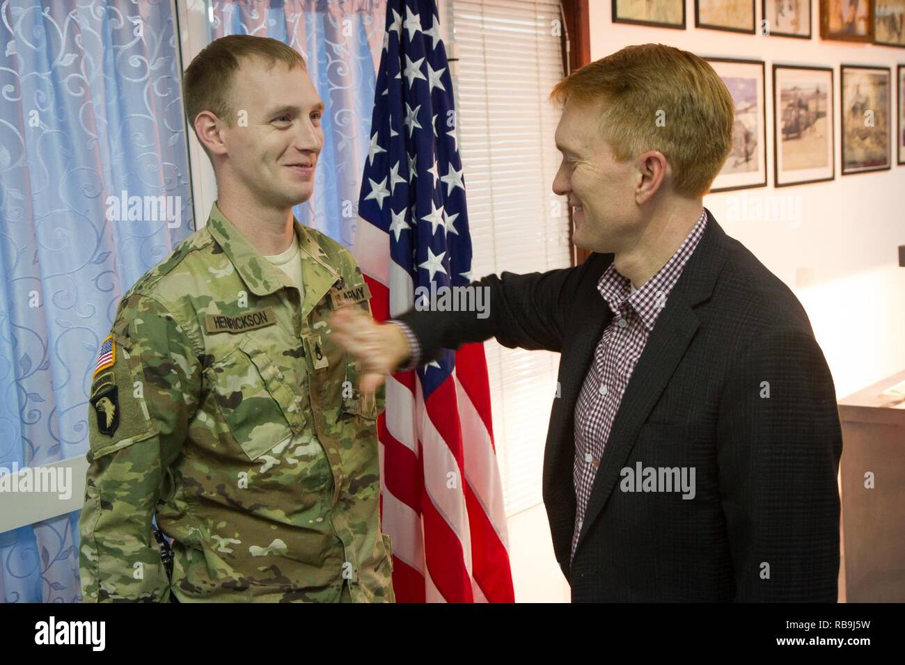 U.S. Sen. James Lankford of Oklahoma promotes Staff Sgt. Matthew ...