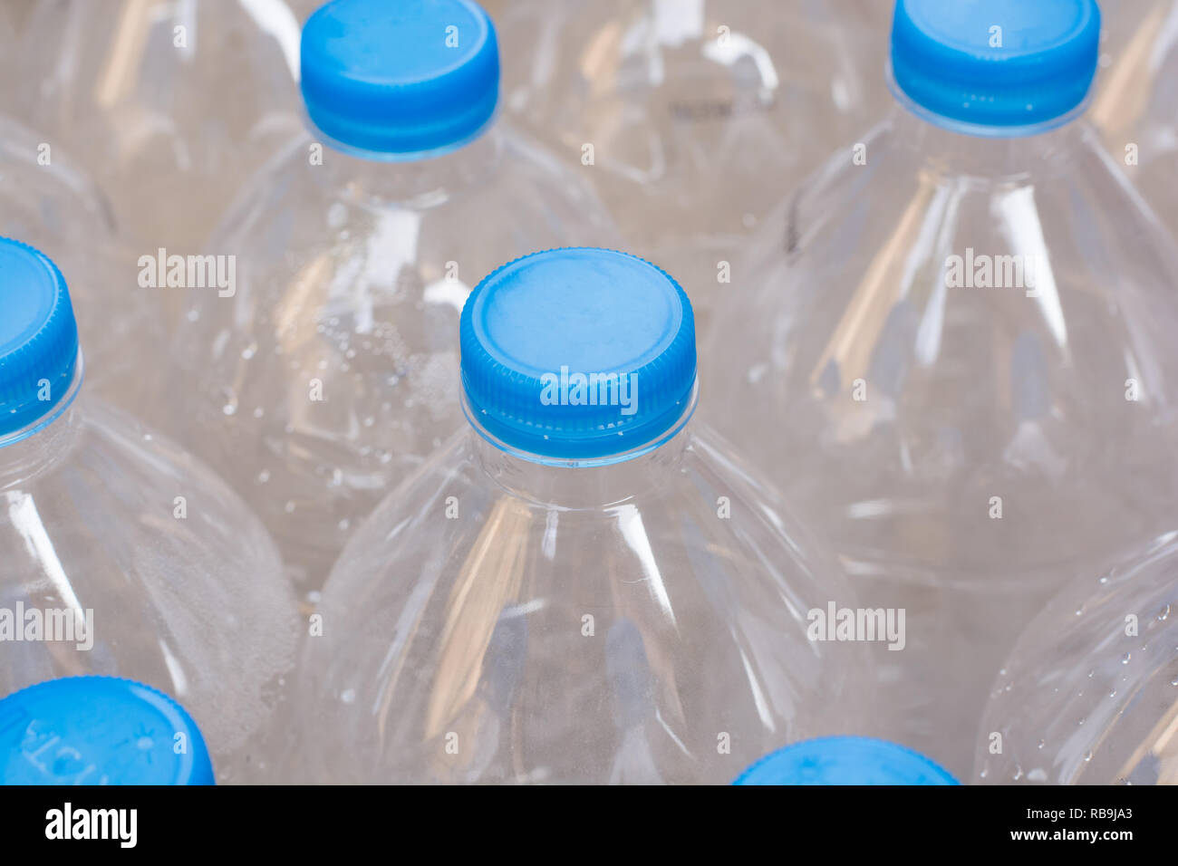 Rows of water bottles Stock Photo - Alamy