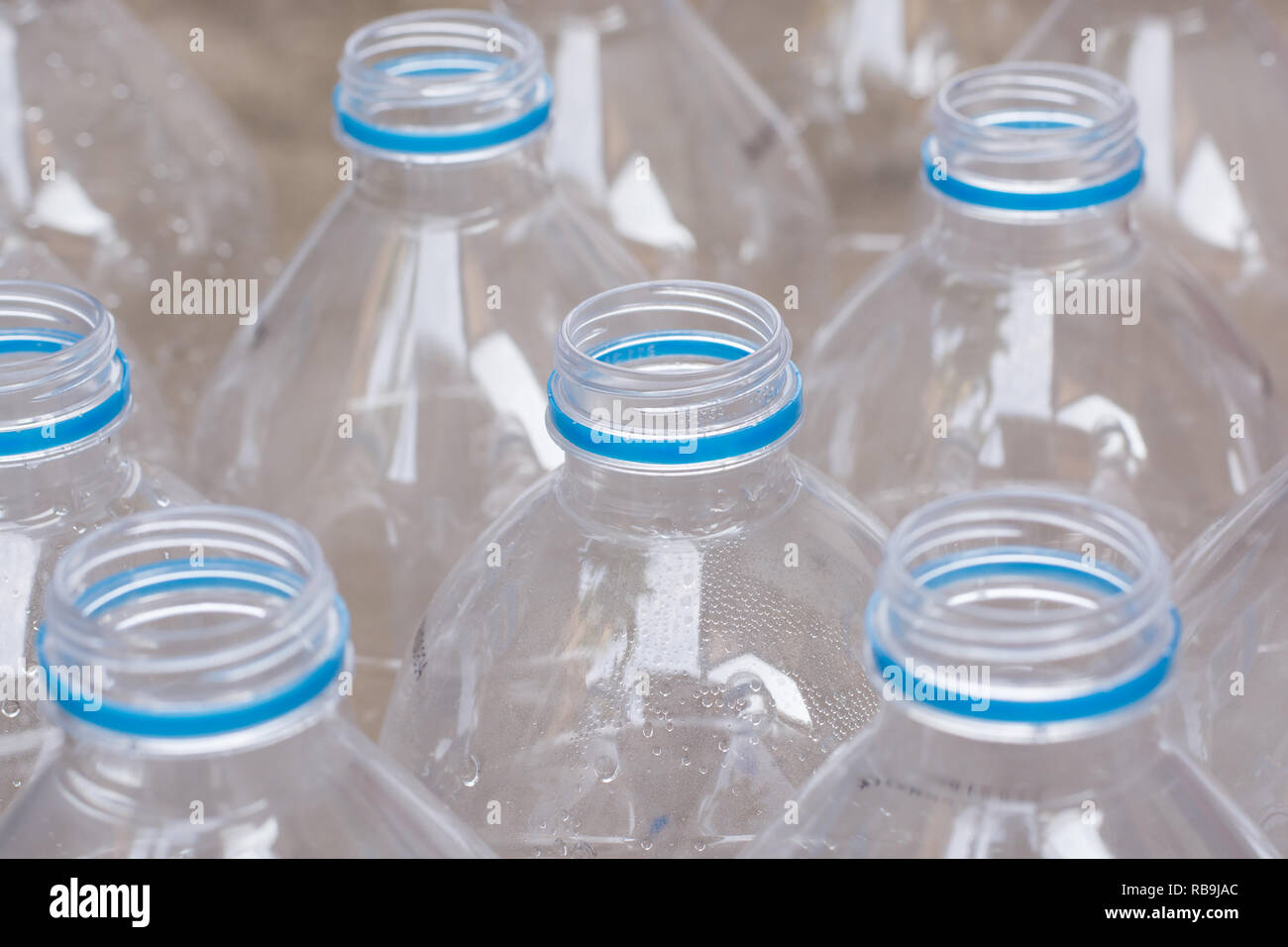 Rows of water bottles Stock Photo - Alamy