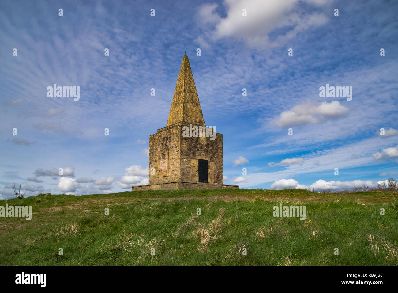The Ashurst beacon on top of the hill in Dalton, Northwest, England ...