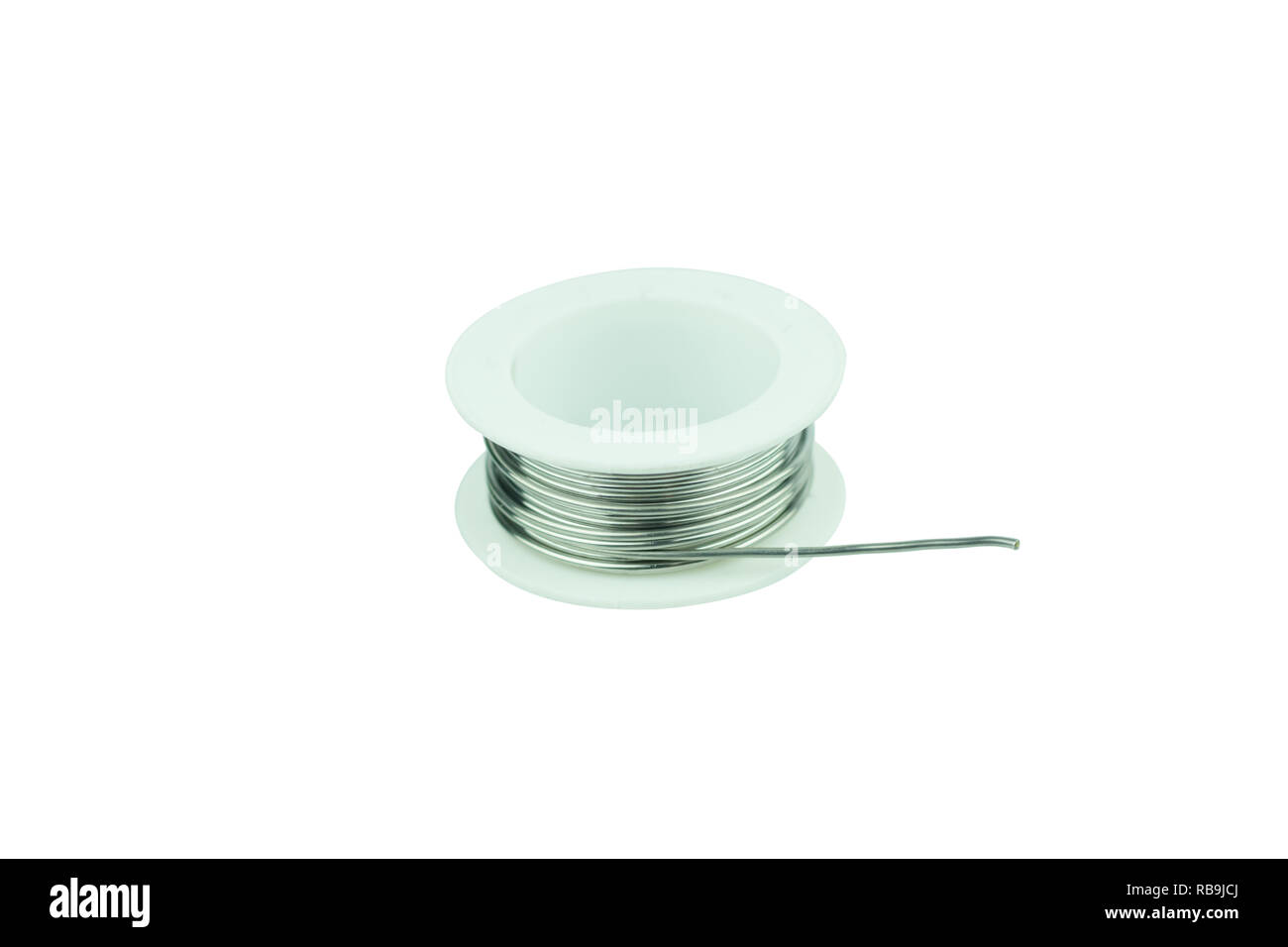 Roll of solder (lead wire) isolated on the white background Stock Photo ...