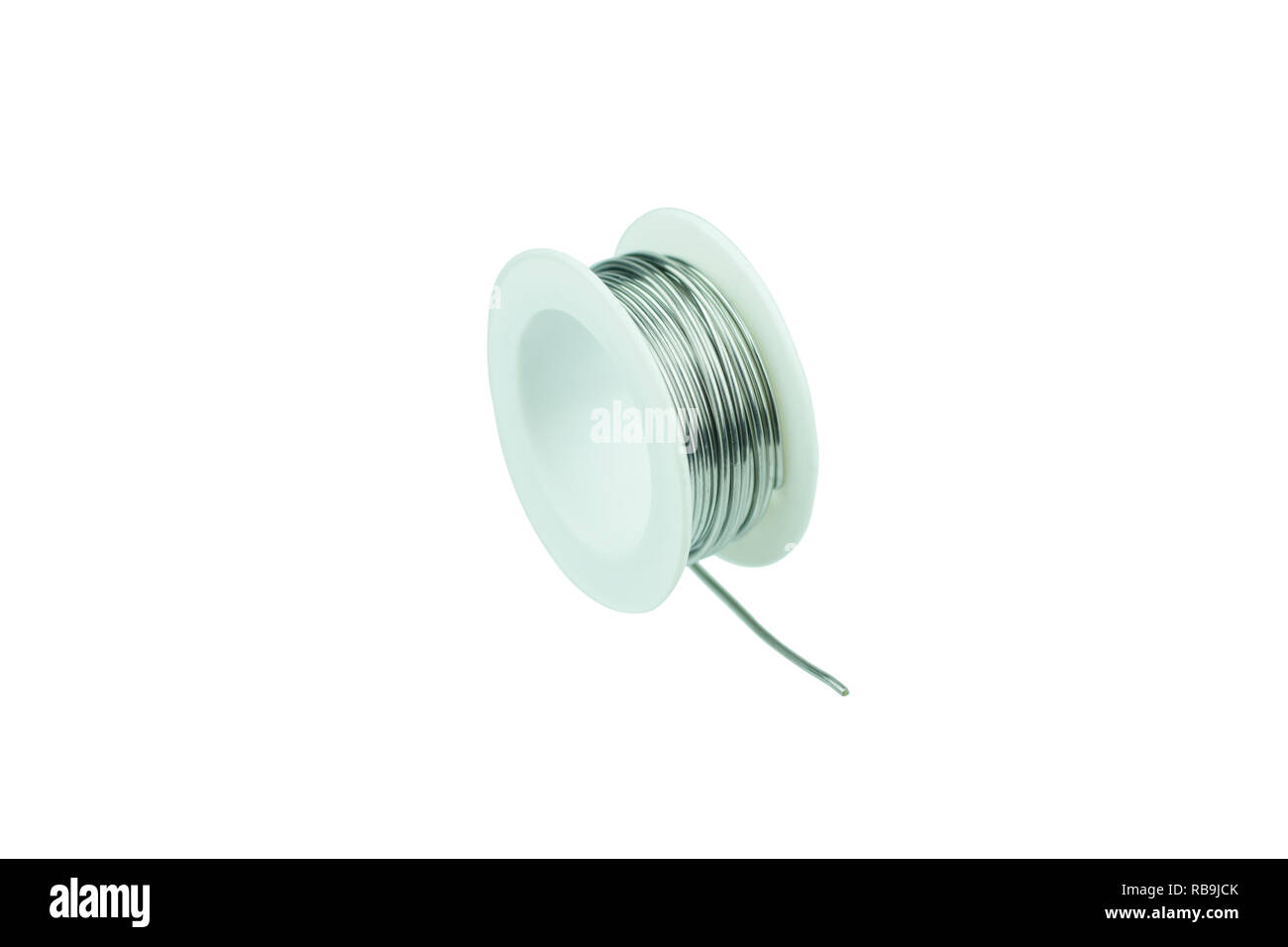 Roll of solder (lead wire) isolated on the white background Stock Photo ...