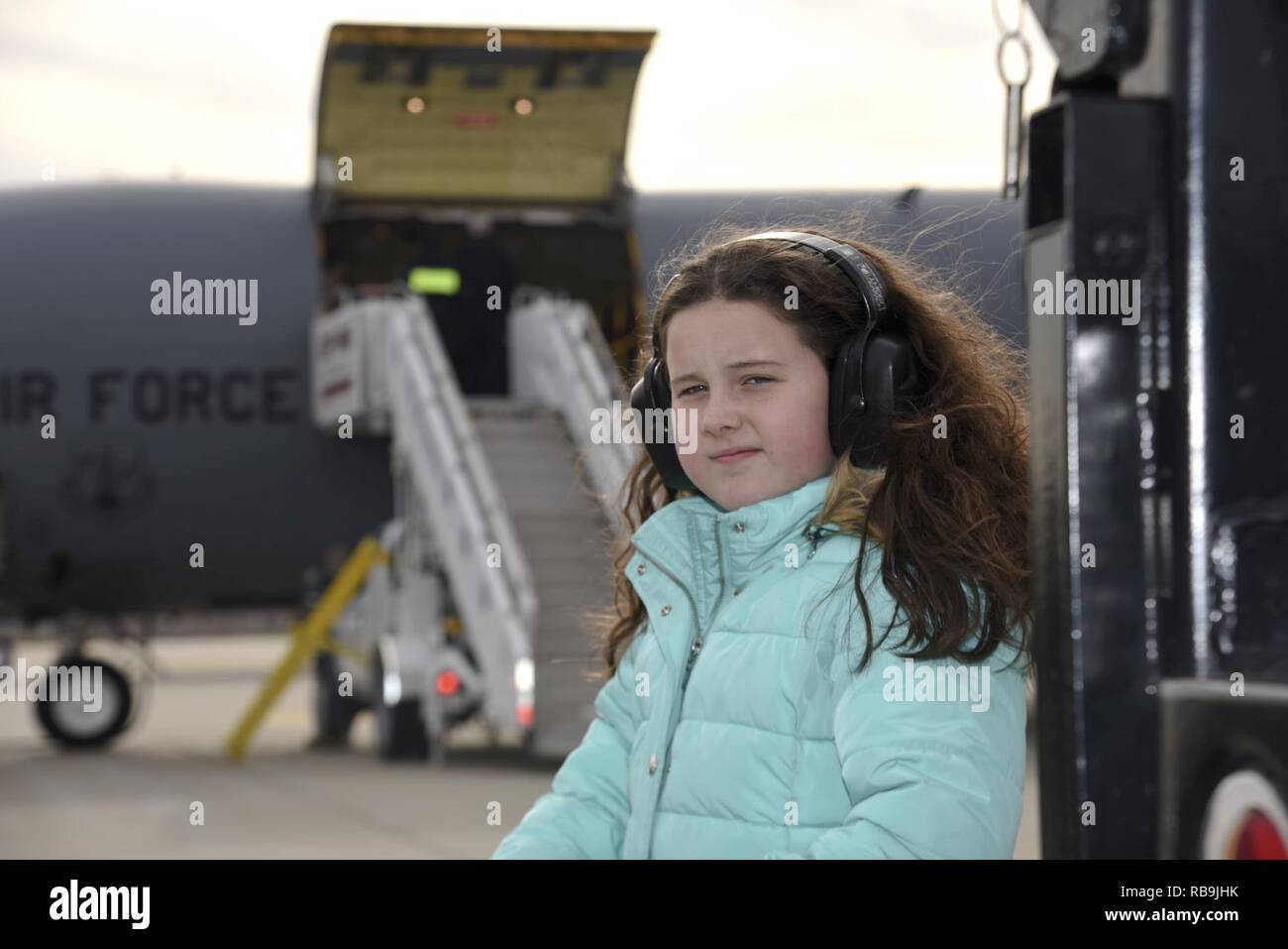 Emma Balas waits to greet, SSgt Jason Balas an 108th Wing Crew Chief ...