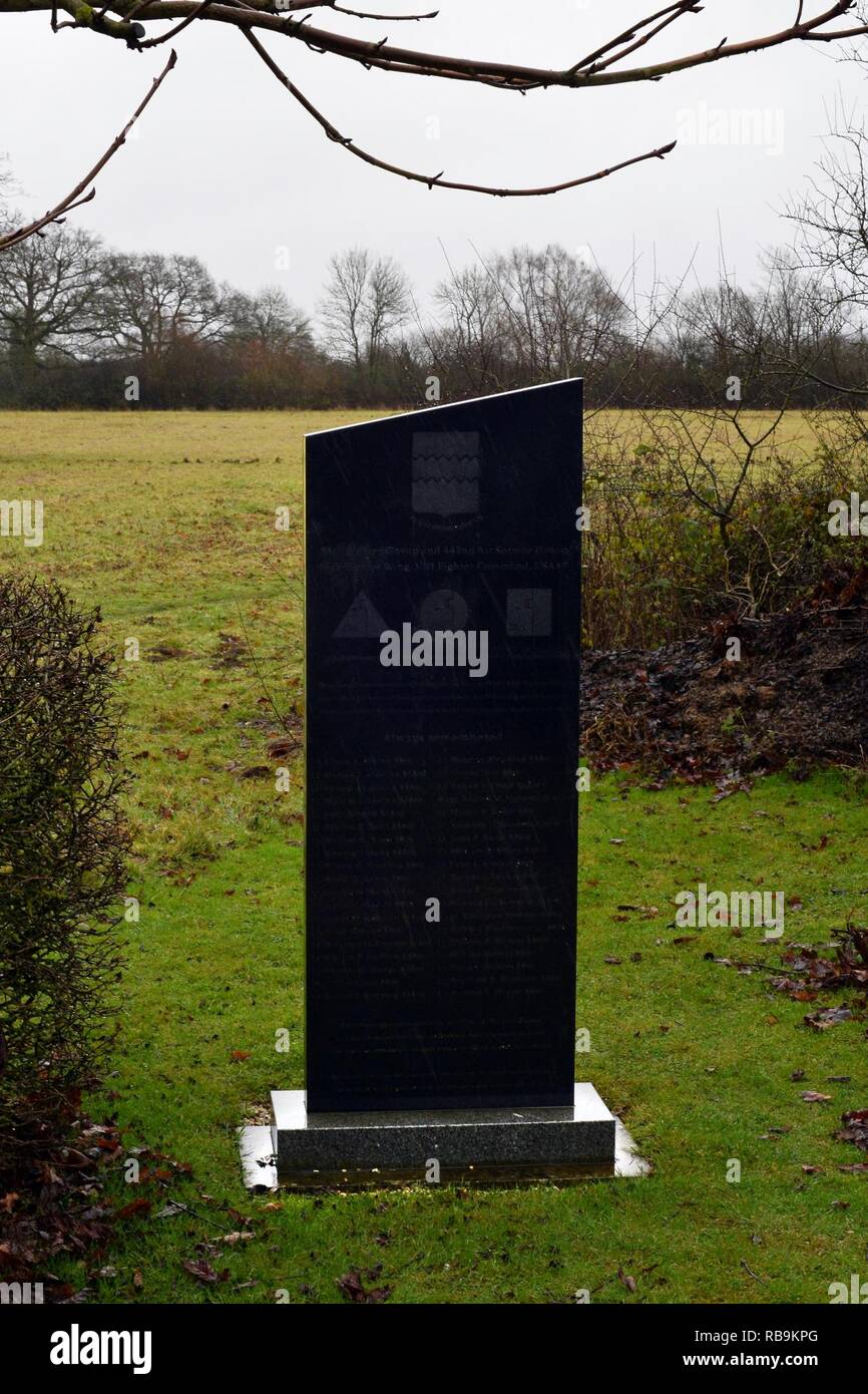 A 55th Fighter Group memorial is located in the village of Nuthampstead ...