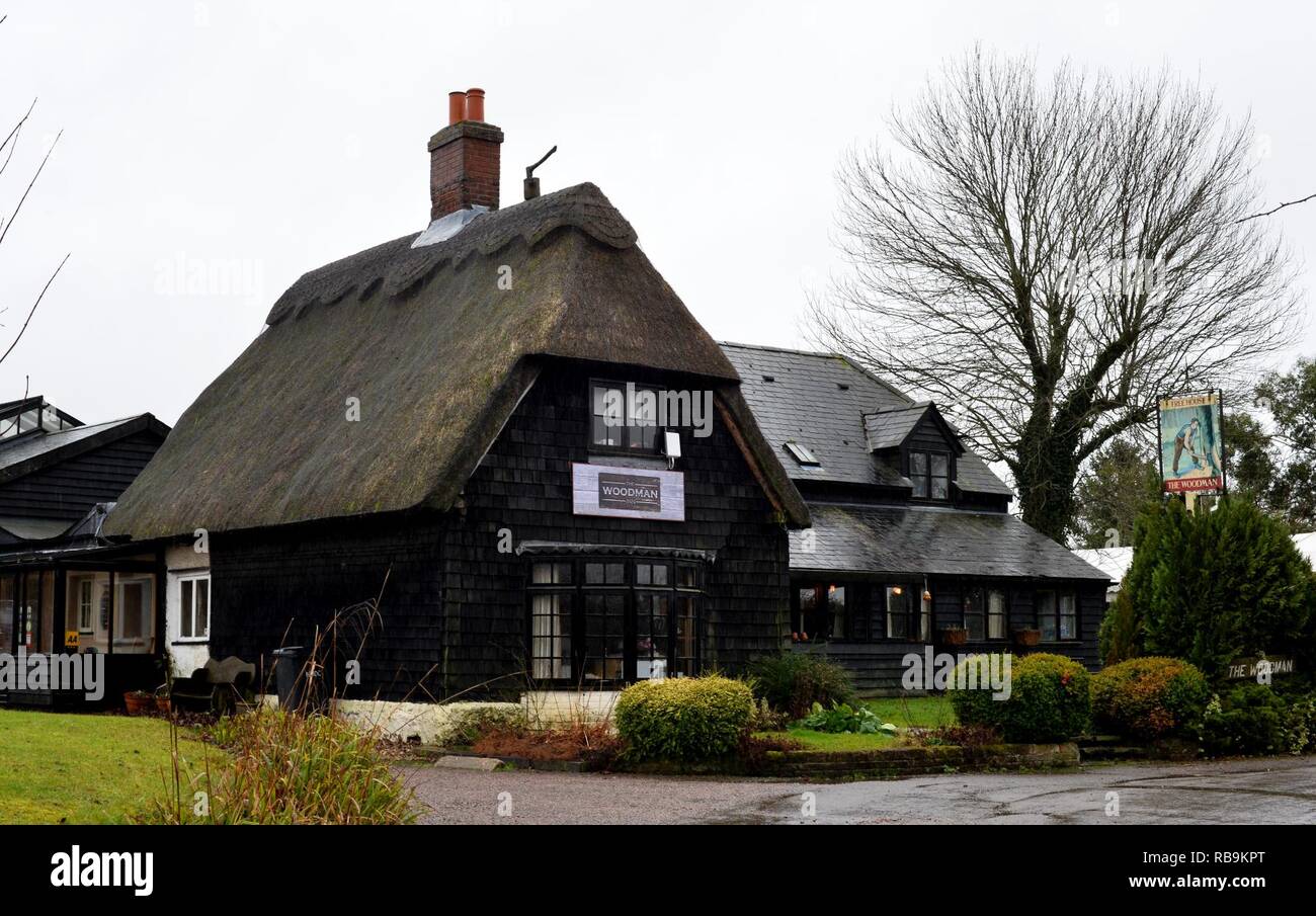 The Woodman Inn, located in the English village of Nuthampstead, has ...