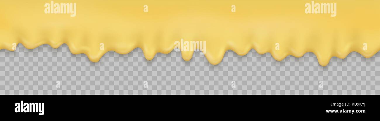 Realistic vector set of seamless realistic drips of cream, glaze Stock ...