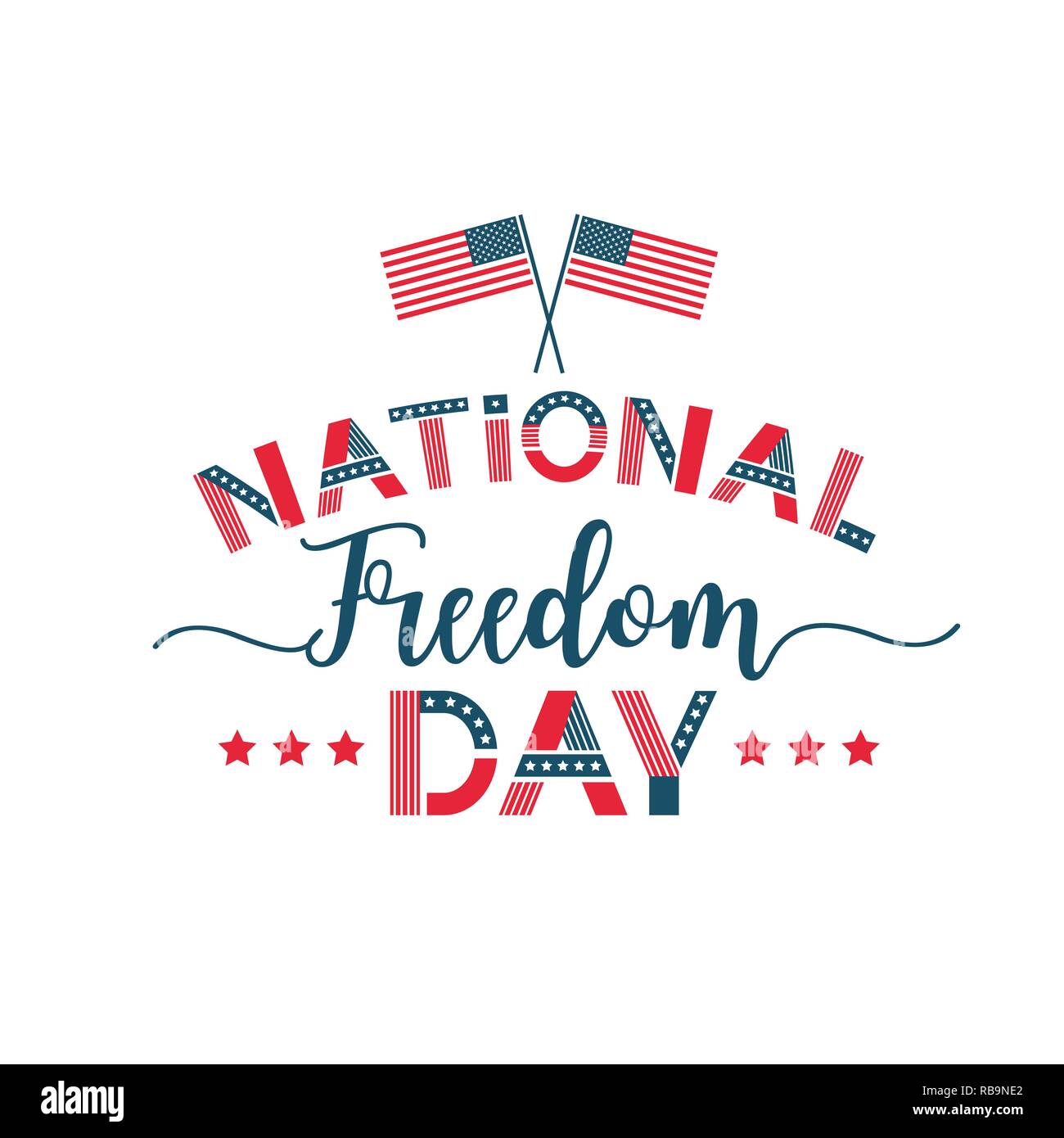 Vector illustration of National Freedom Day. Poster for celebration ...