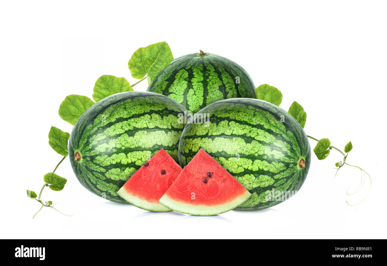 watermelon on white background Stock Photo - Alamy