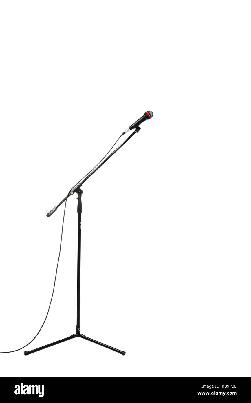 electric microphone isolated on white background Stock Photo - Alamy