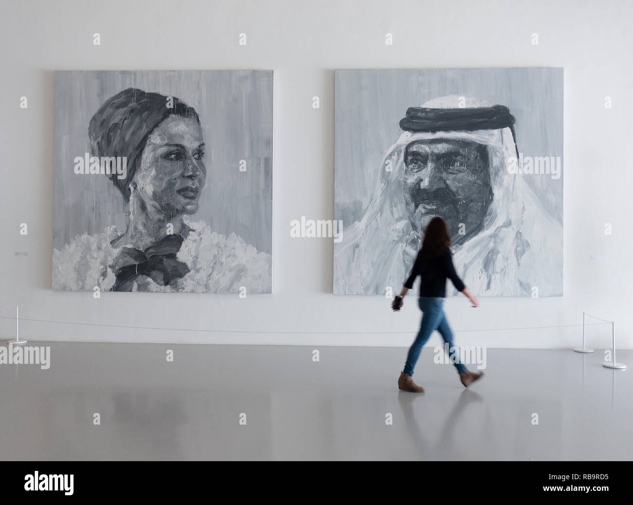 Royal portraits by Yan Pei-Ming at Mathaf: Arab Museum of Modern Art ...