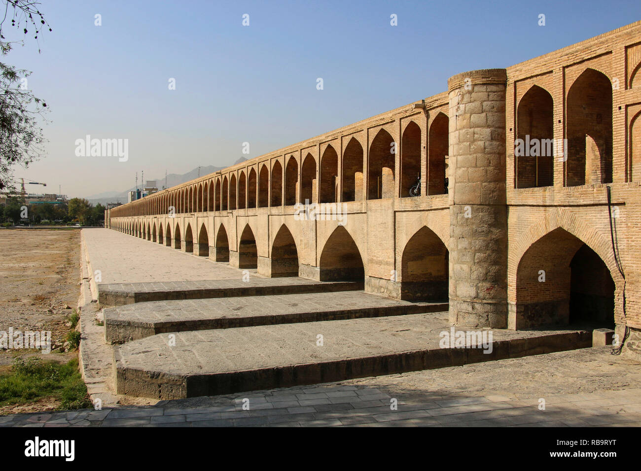 The historical Siosepol bridge or Allahverdi Khan bridge in Isfahan ...