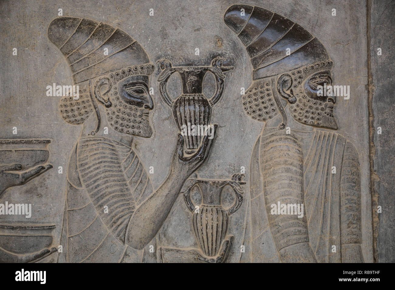 Bas-relief depicts ambassadors, bearing gifts to the king. Ancient ...