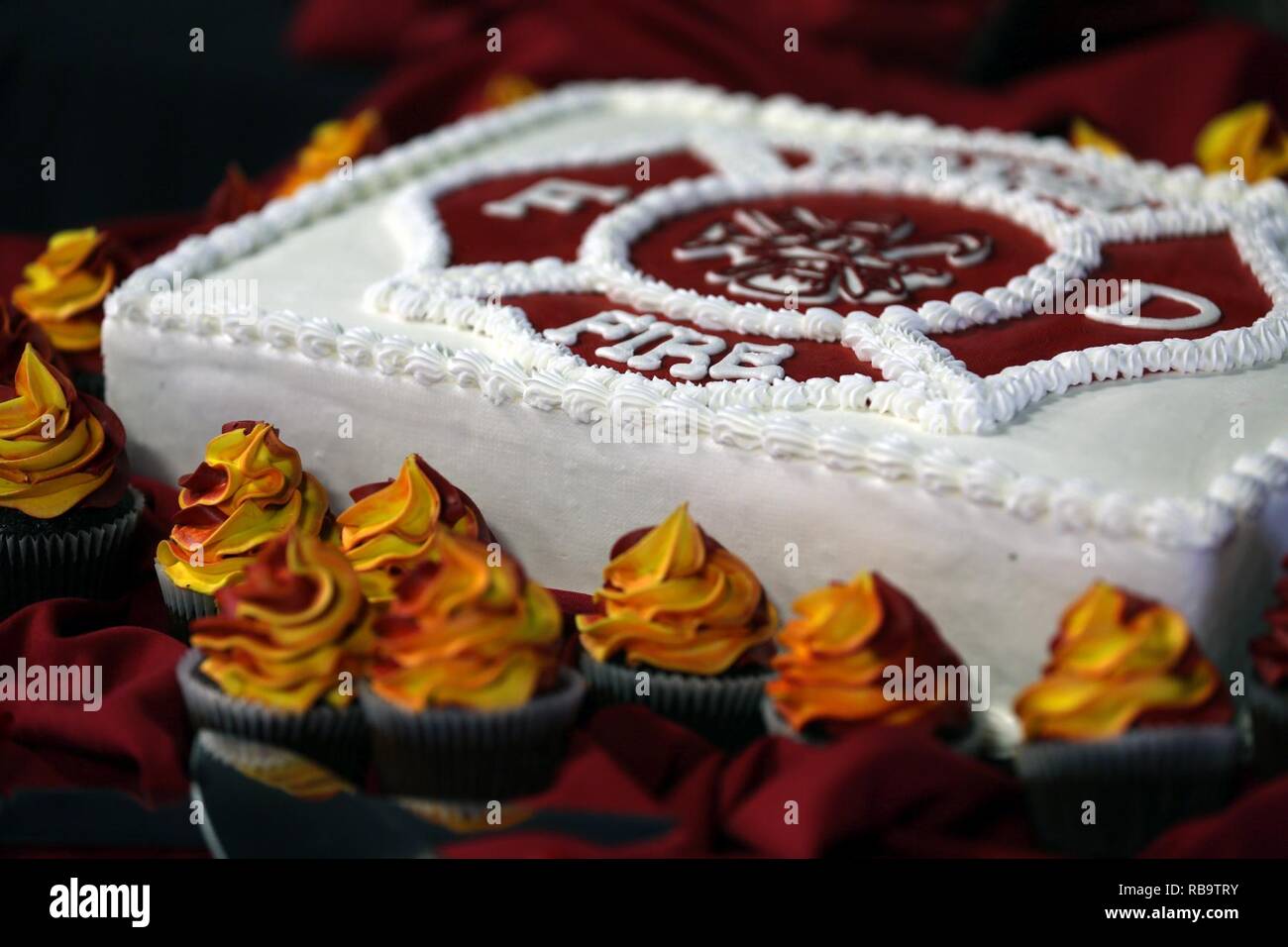 A cake celebrating Chief James Magill, Marine Corps Air Station Miramar ...