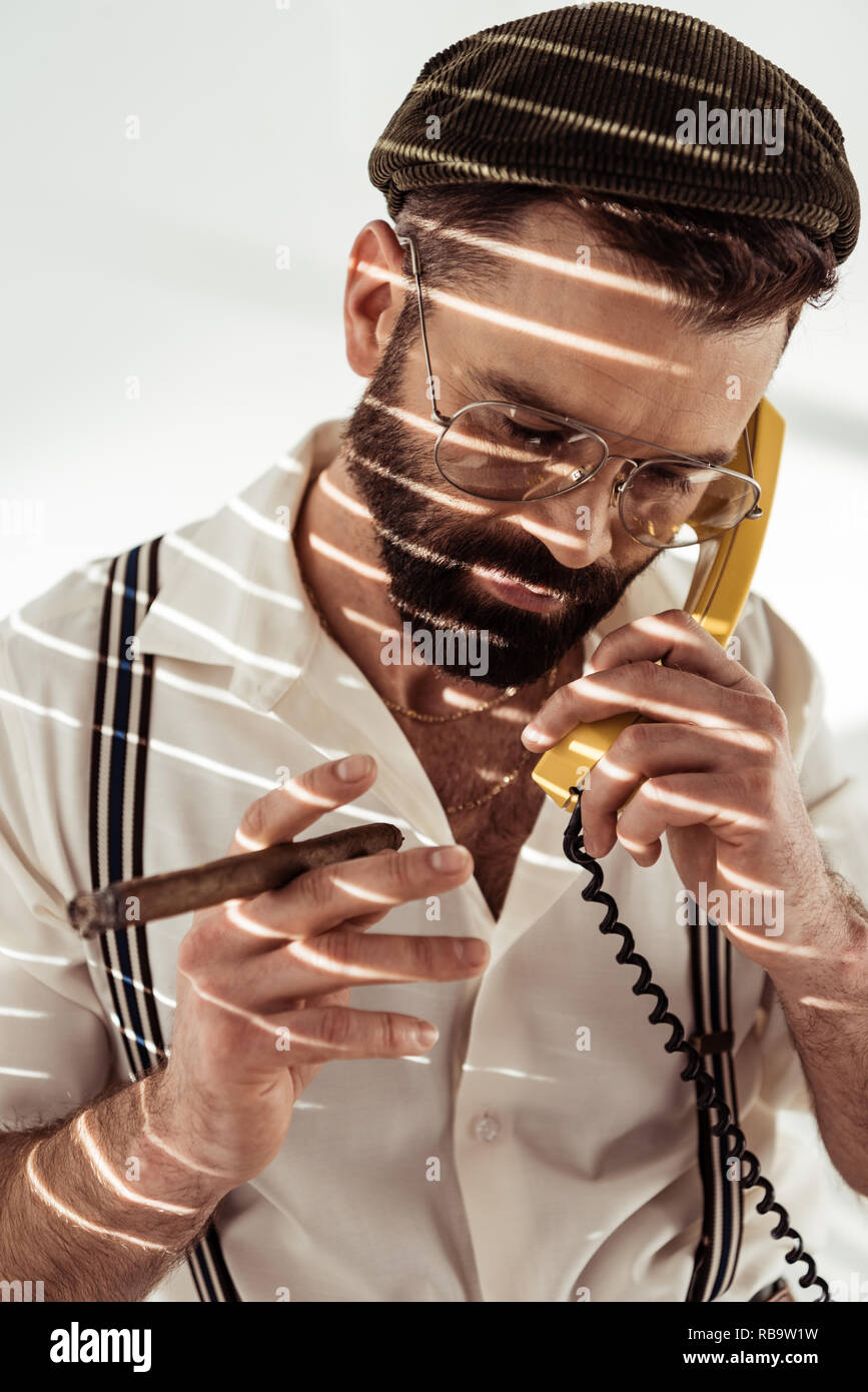 Smoker on the phone hi-res stock photography and images - Alamy