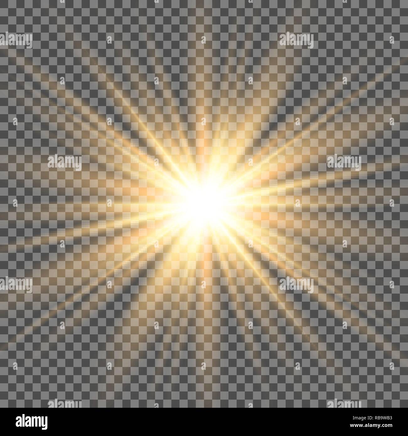 Glow light effect, explosion, glitter, spark, sun flash. Vector ...
