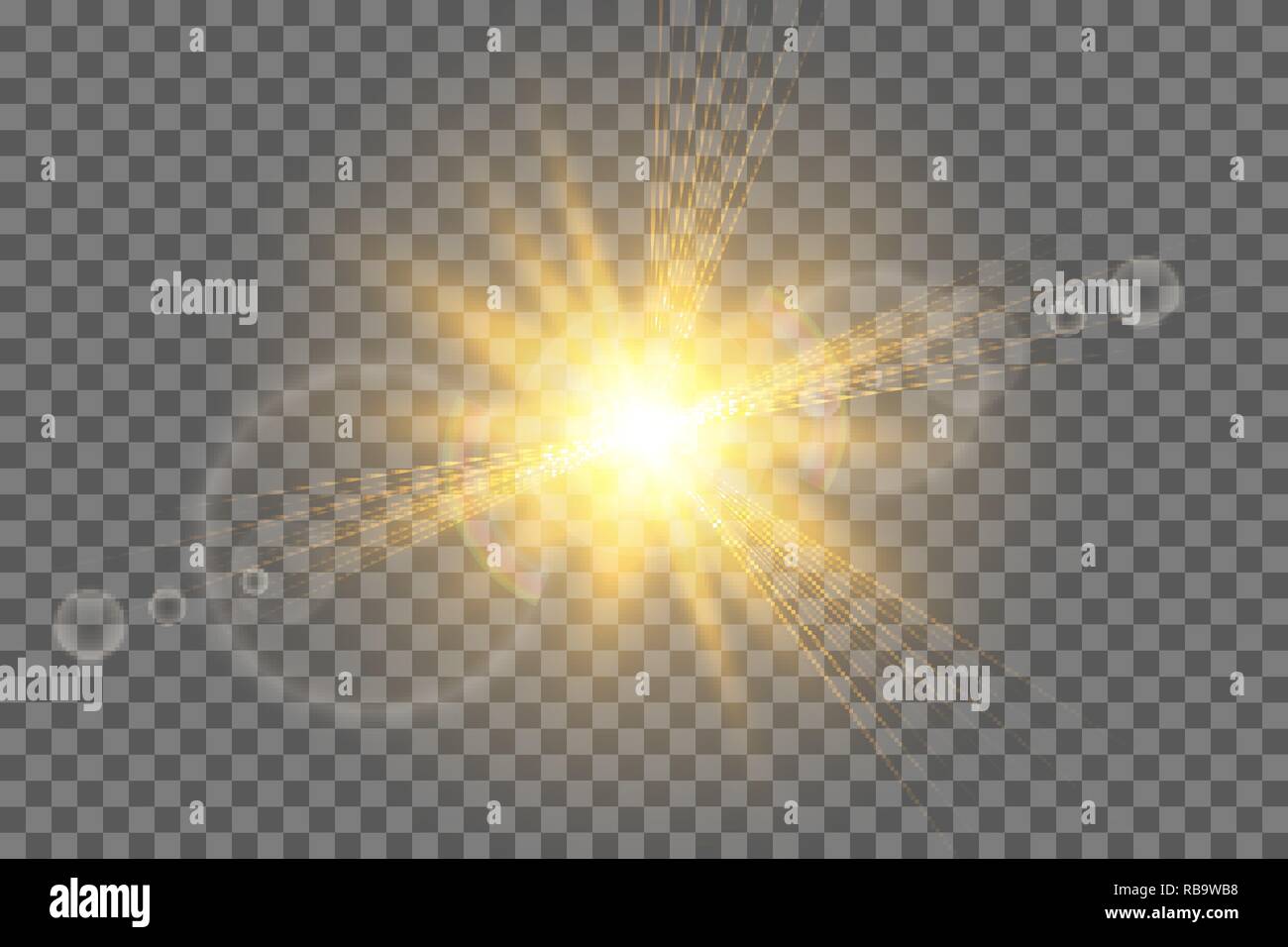 Glow light effect, explosion, glitter, spark, sun flash. Vector ...