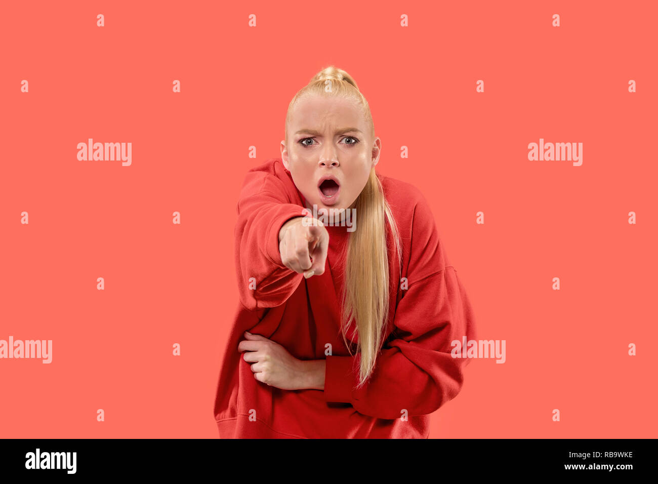 I choose you and order. Overbearing business woman point you, want you ...