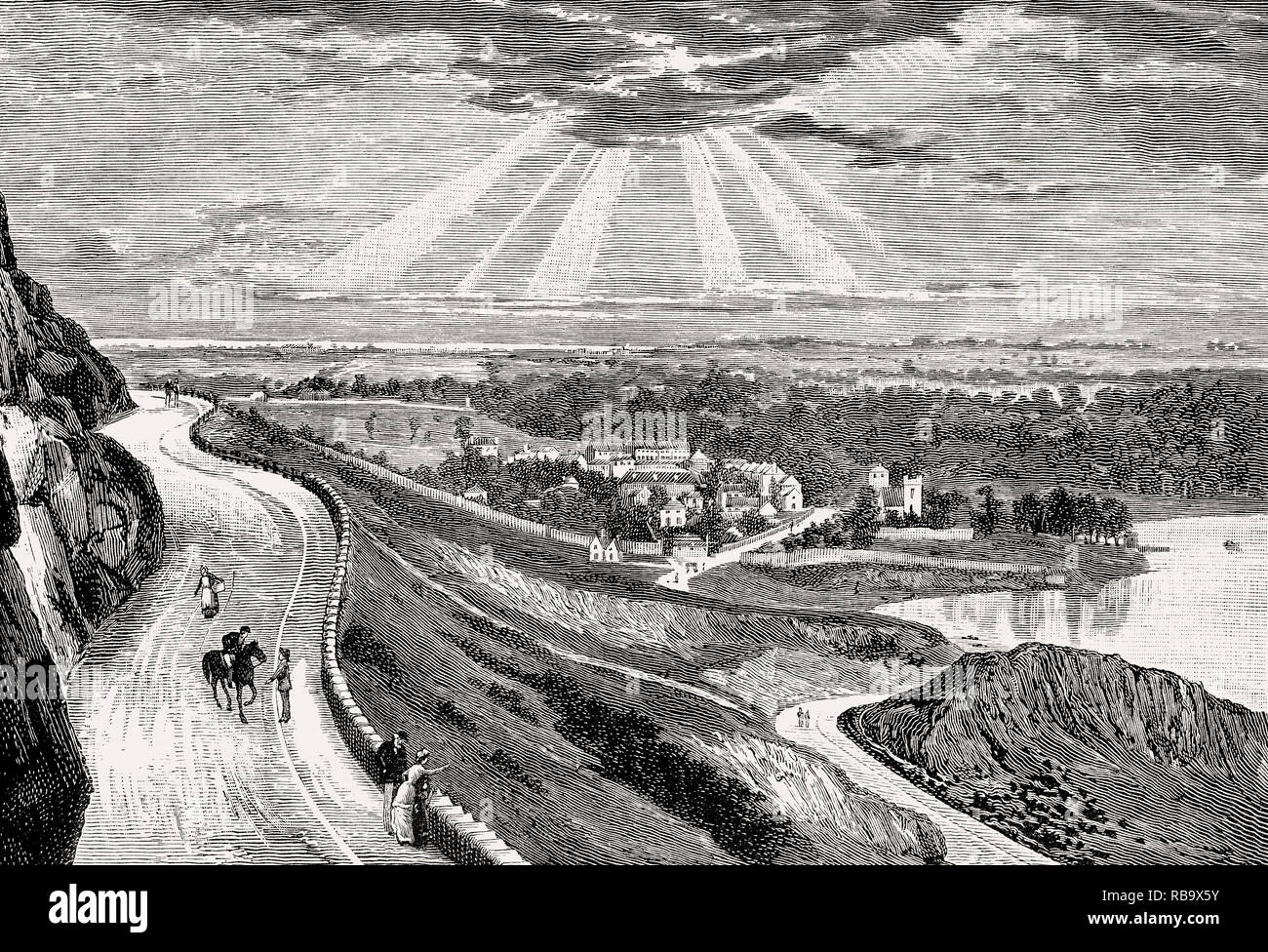 Duddingston, a former village in the east of Edinburgh, Scotland, 19th ...