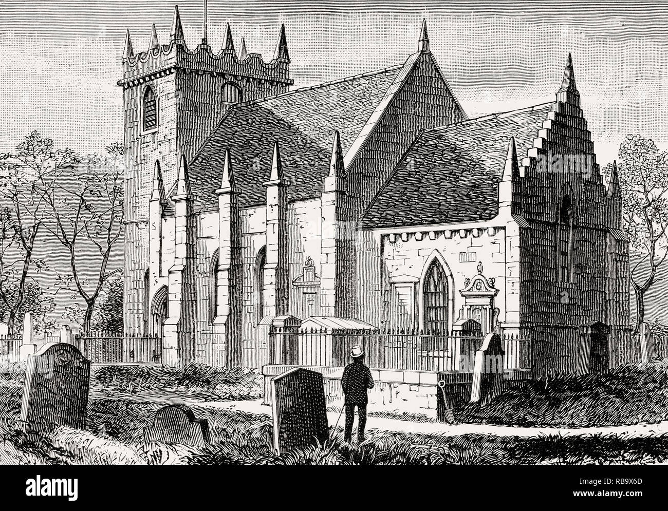 Duddingston Kirk, Duddingston Village, Edinburgh, Scotland, 19th ...