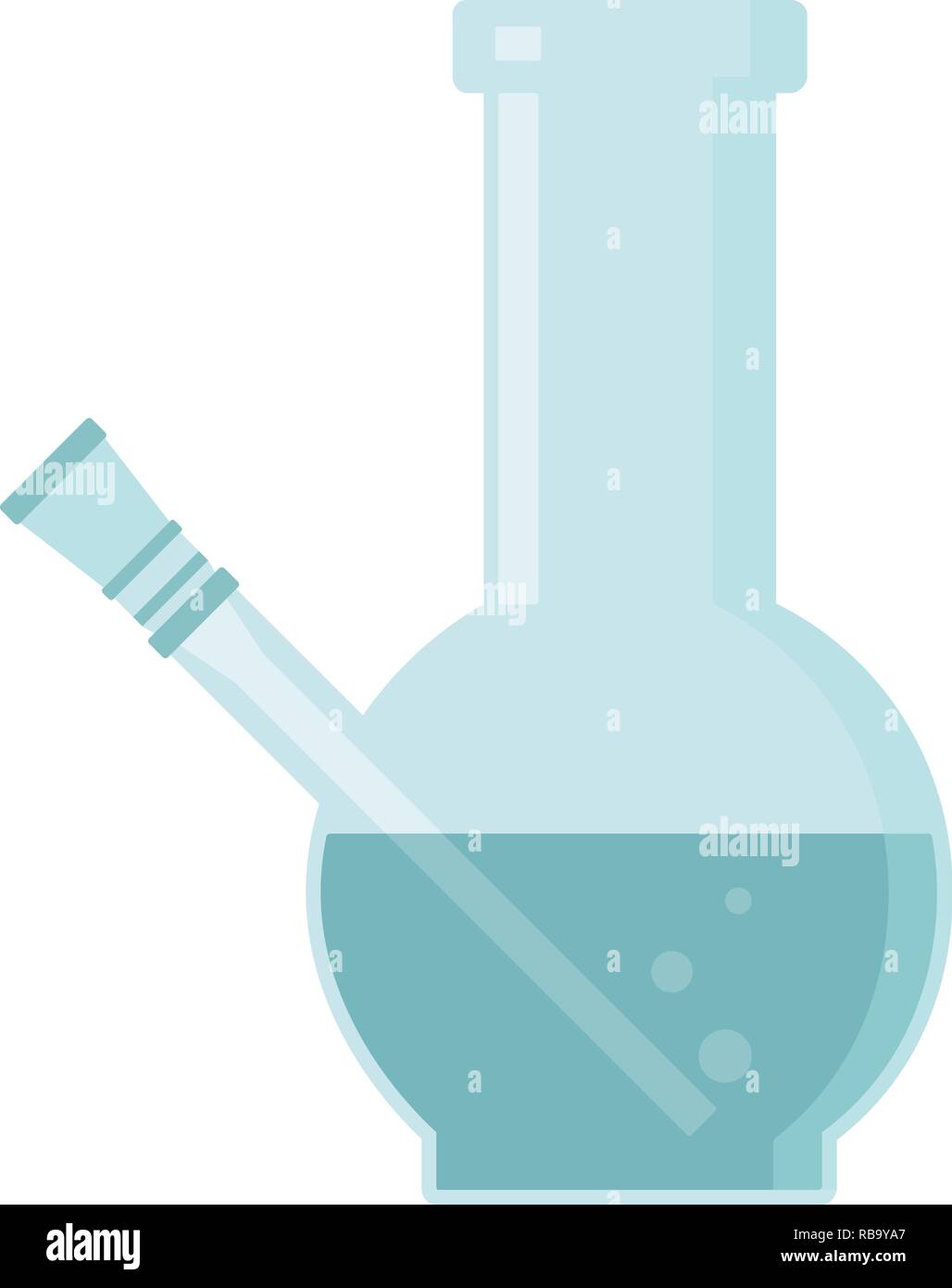 Glass bong for smoking. Isolated vector illustration on white ...