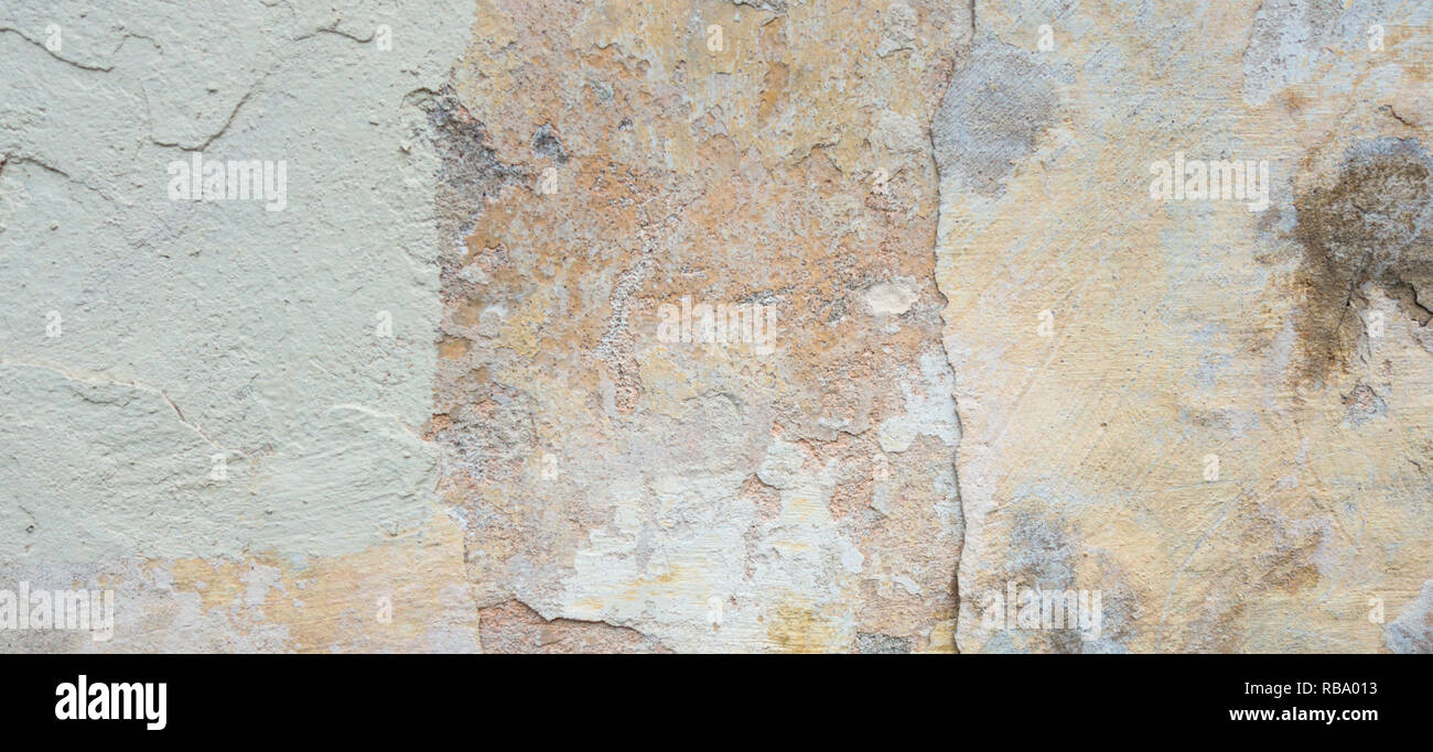 Old painted wall with peel stucco texture. Retro vintage worn wall ...