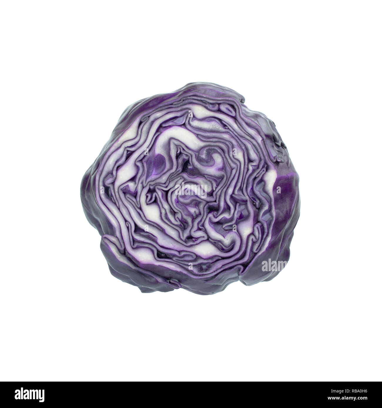 Sliced Purple Cabbage isolated on white background Stock Photo - Alamy