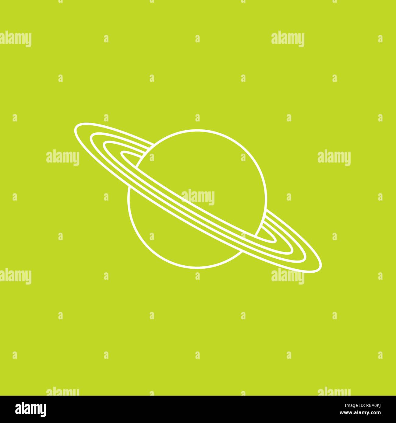 Vector illustration of the planet Saturn with ring system. Design for ...