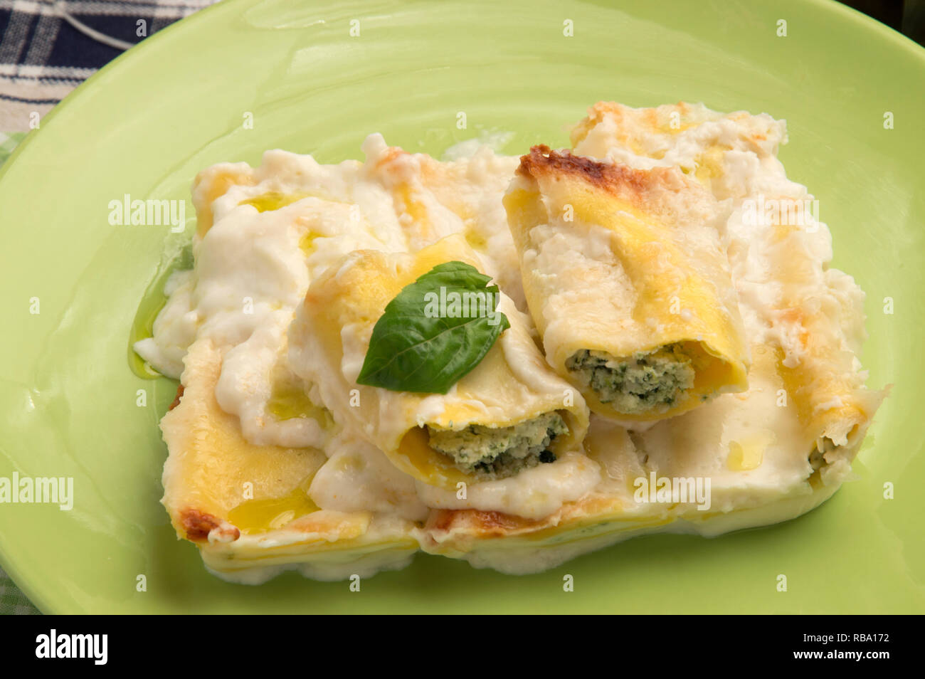 Italian food - Cannelloni Stock Photo - Alamy