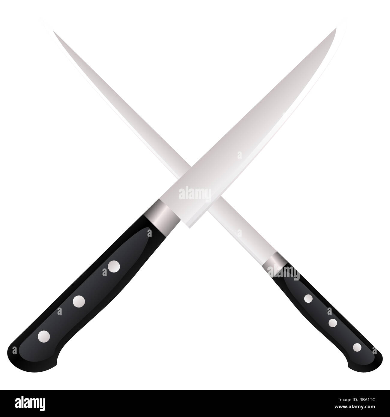 Crossed knives symbol hi-res stock photography and images - Alamy